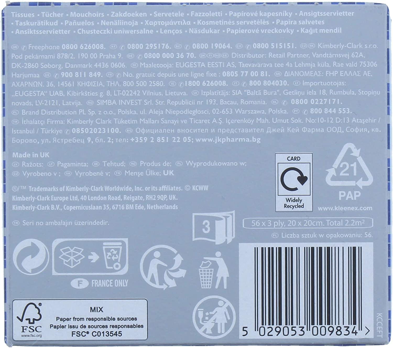 Kleenex Cube Tissues 3-Ply Ultra Soft Facial Tissues, Assorted Designs ...