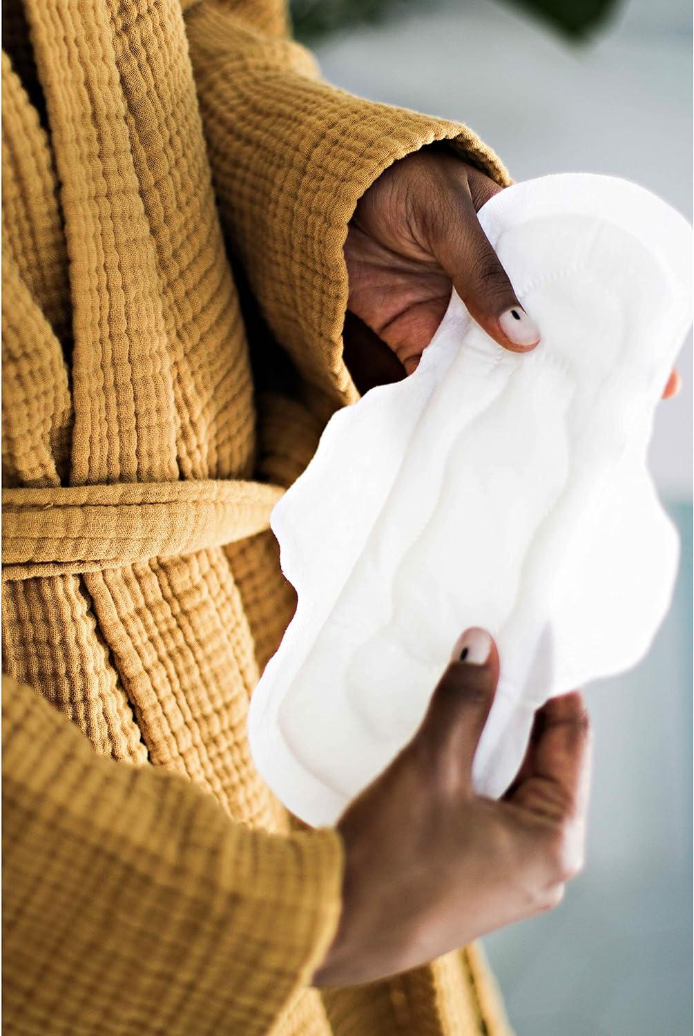 Organic Cotton Extra Long Overnight Pads - 56 Count Total | Buy Now ...