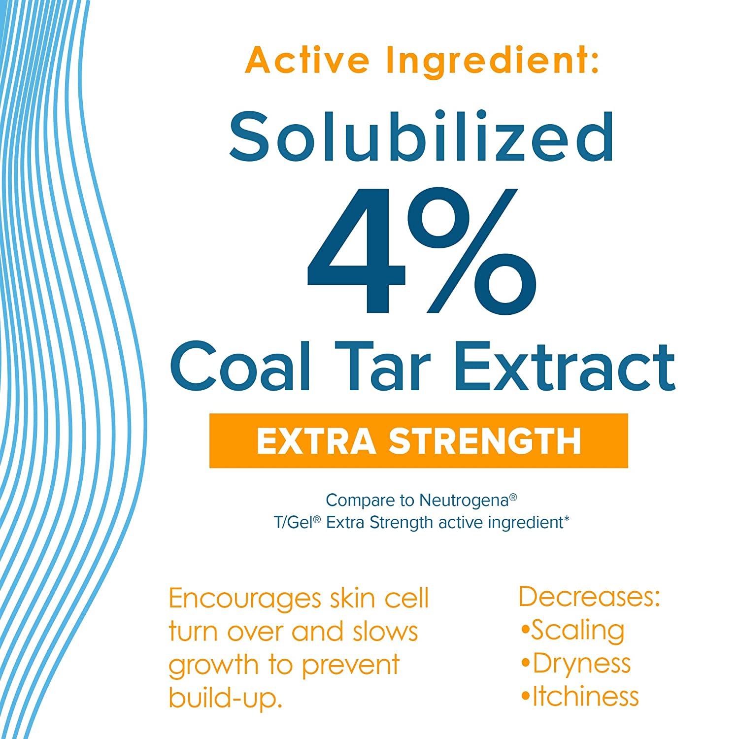 True+Real Therapeutic Plus Tar Gel Anti-Dandruff Shampoo 1% Coal Tar ...