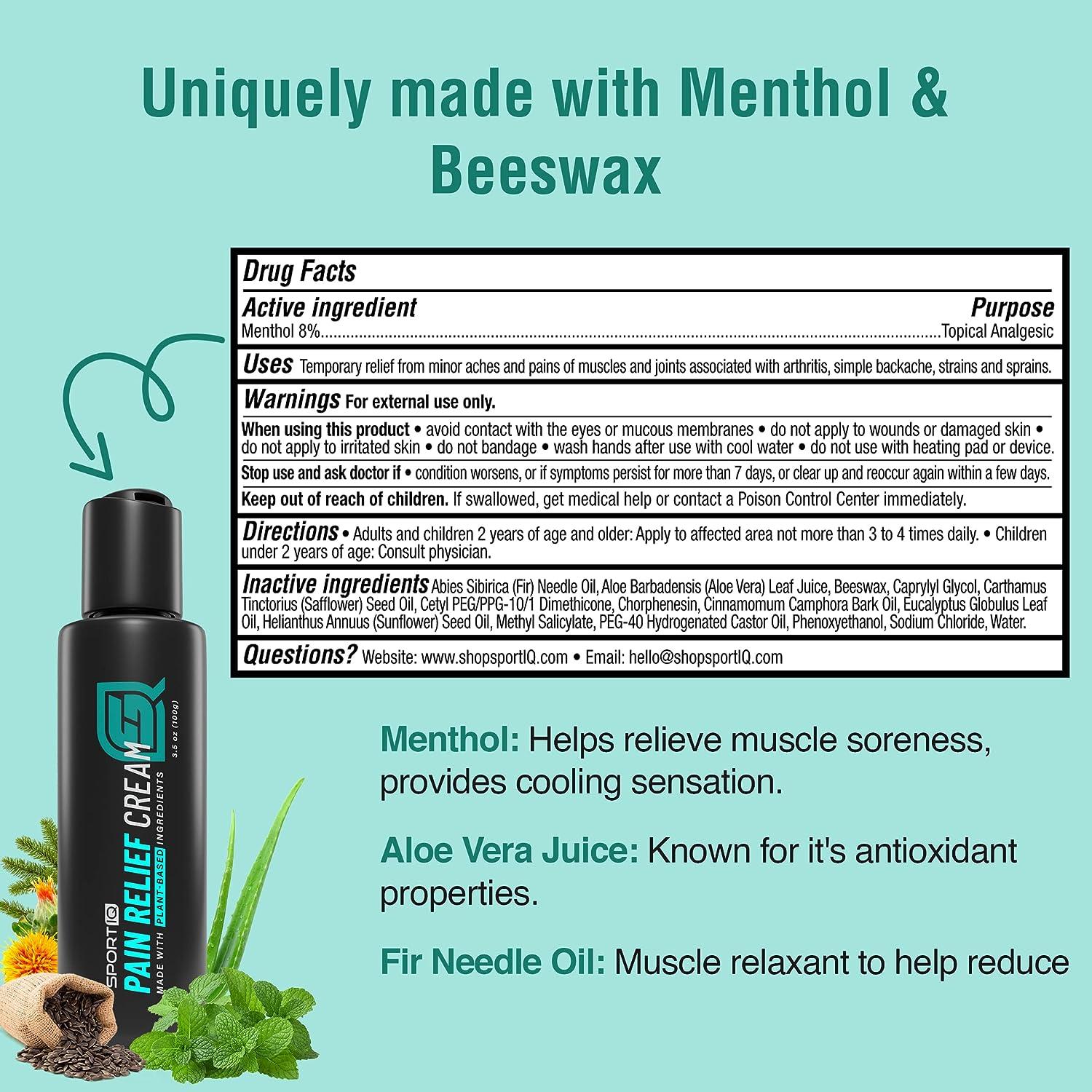 Pain Relief Gel & Muscle Relaxer Cream for Knee, Back, and Sore Muscles ...