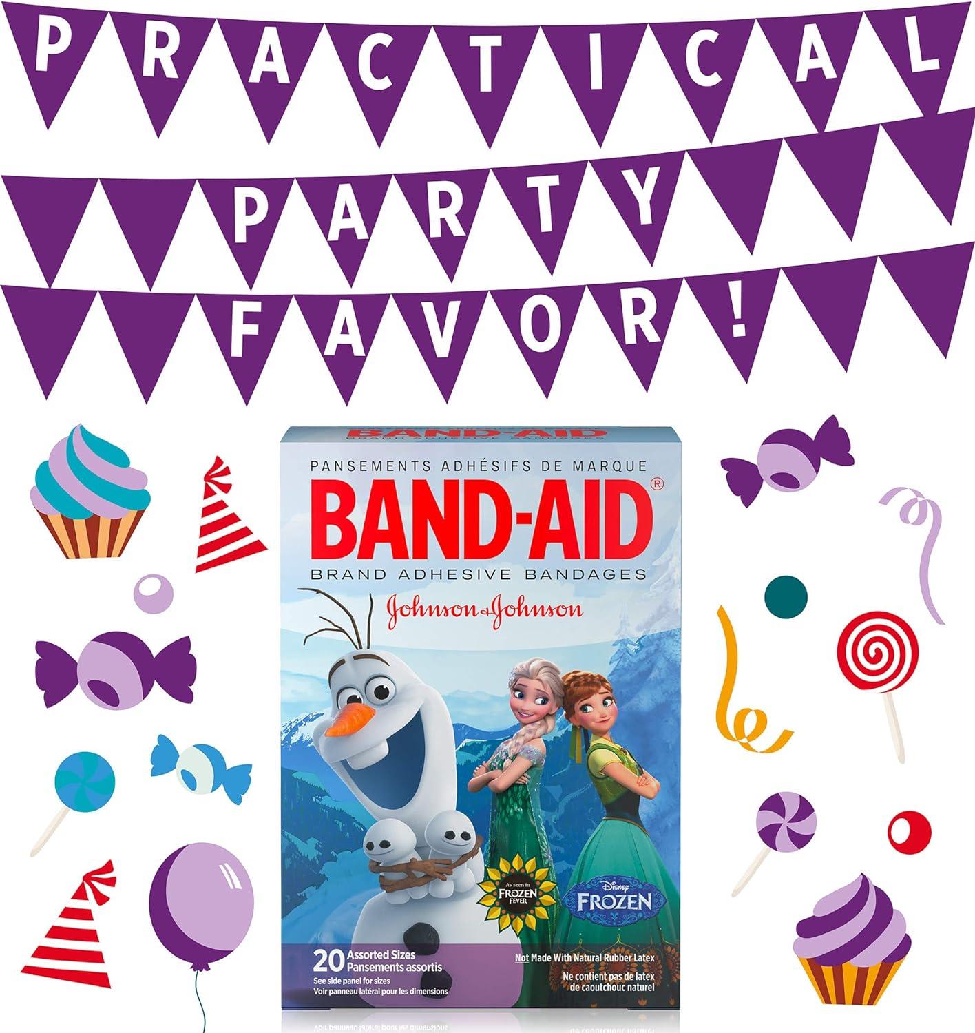 Band-Aid Disney Frozen Adhesive Bandages - 20 Count Assorted Sizes ...