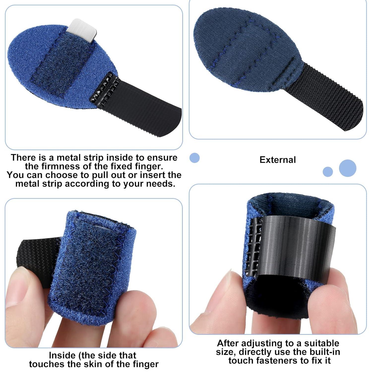 Tondiamo 6 Pack Adjustable Finger Splints for Trigger Finger and Broken ...