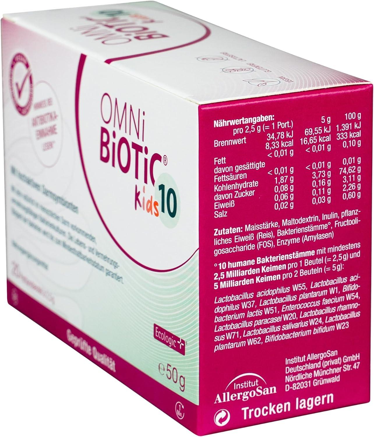 Omni Biotic 10 Kids - 20 Portions of Vegan Gluten-Free Probiotic Powder ...