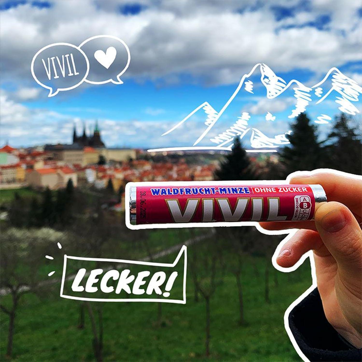 Vivil Forest Fruit Mint Rolls - Sugar-Free Vegan Fruity Pastilles | 30 ...