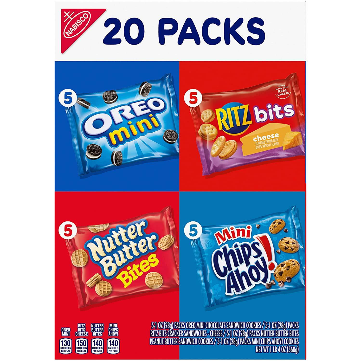 Nabisco Classic Mix Variety Pack - 20 Snack Packs: OREO, CHIPS AHOY ...