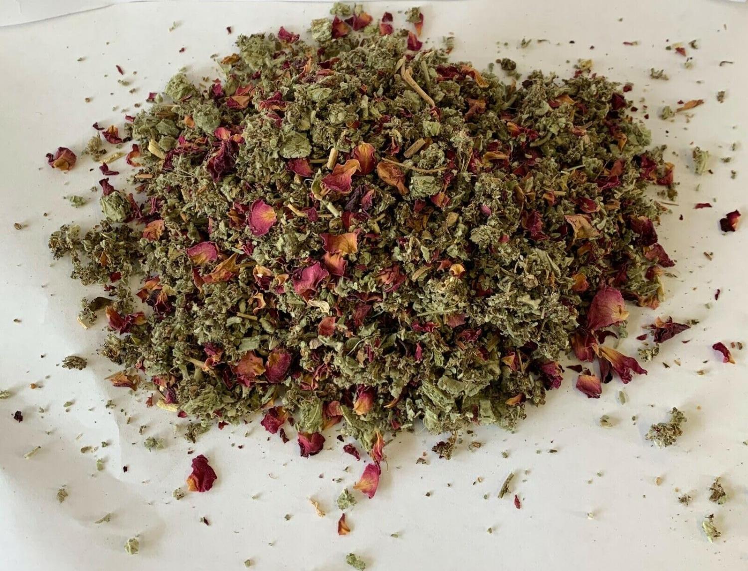 Marshmallow Raspberry Leaf & Rose Petal Tea (50g) | Buy Now with Express International Delivery ...