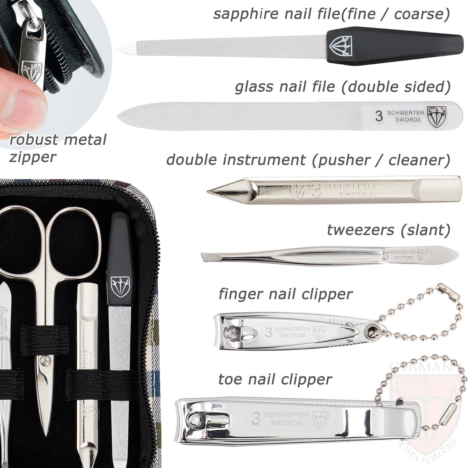 3 Swords Germany - brand quality 8 piece manicure pedicure grooming kit ...