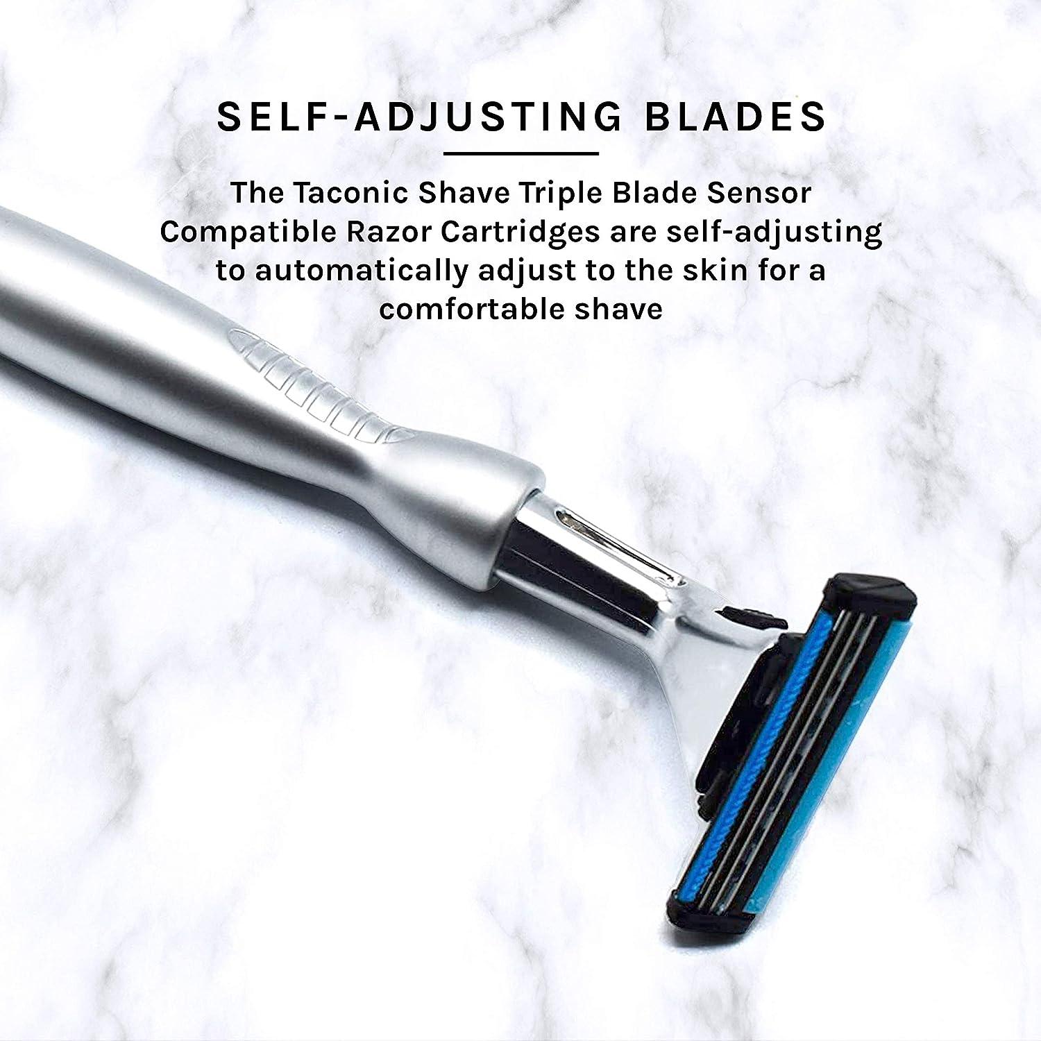 Taconic Shave Heavyweight Triple Blade Razor - Compatible with Gillette ...
