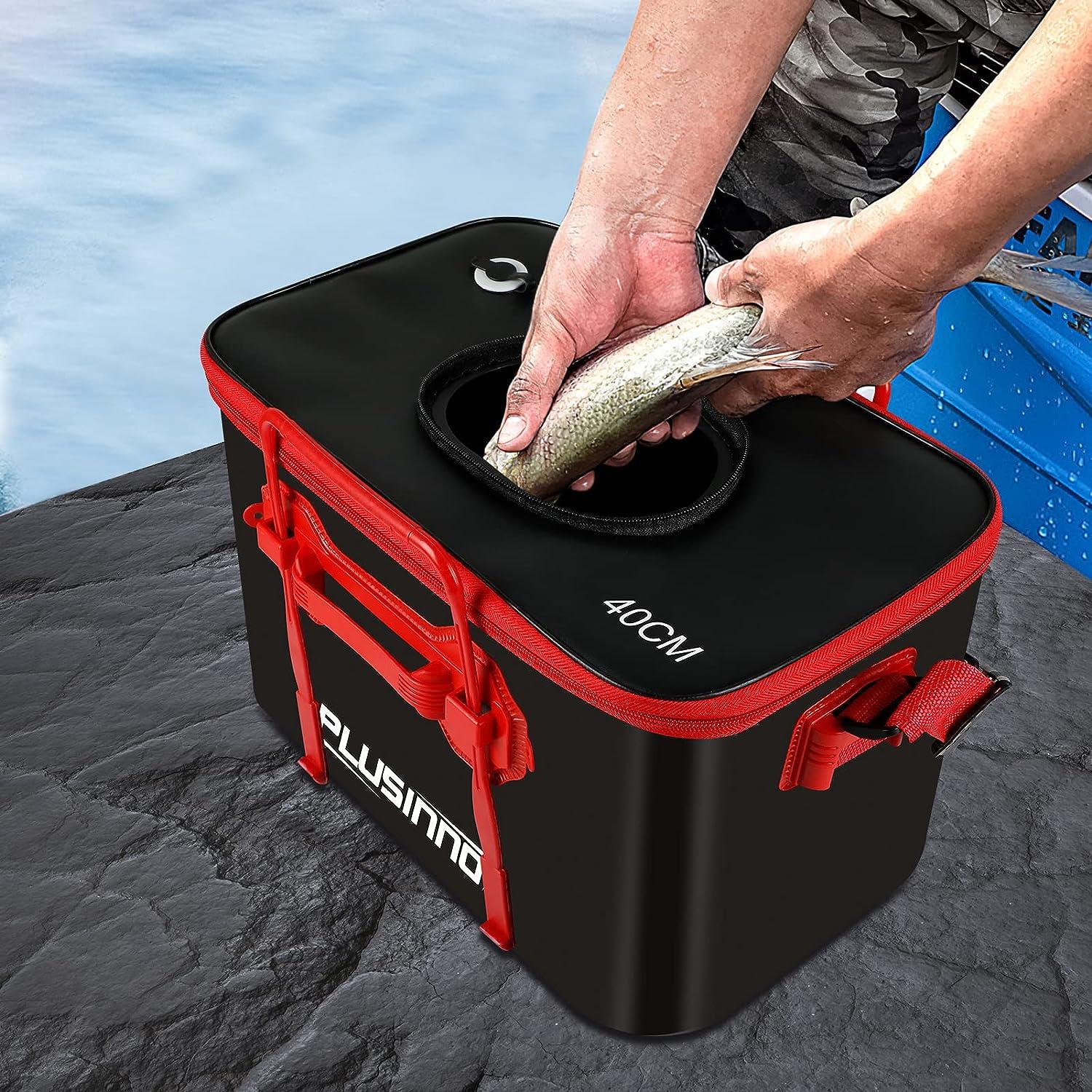 Foldable Fishing Bucket 6Gal/23L - Portable Live Bait Container for ...