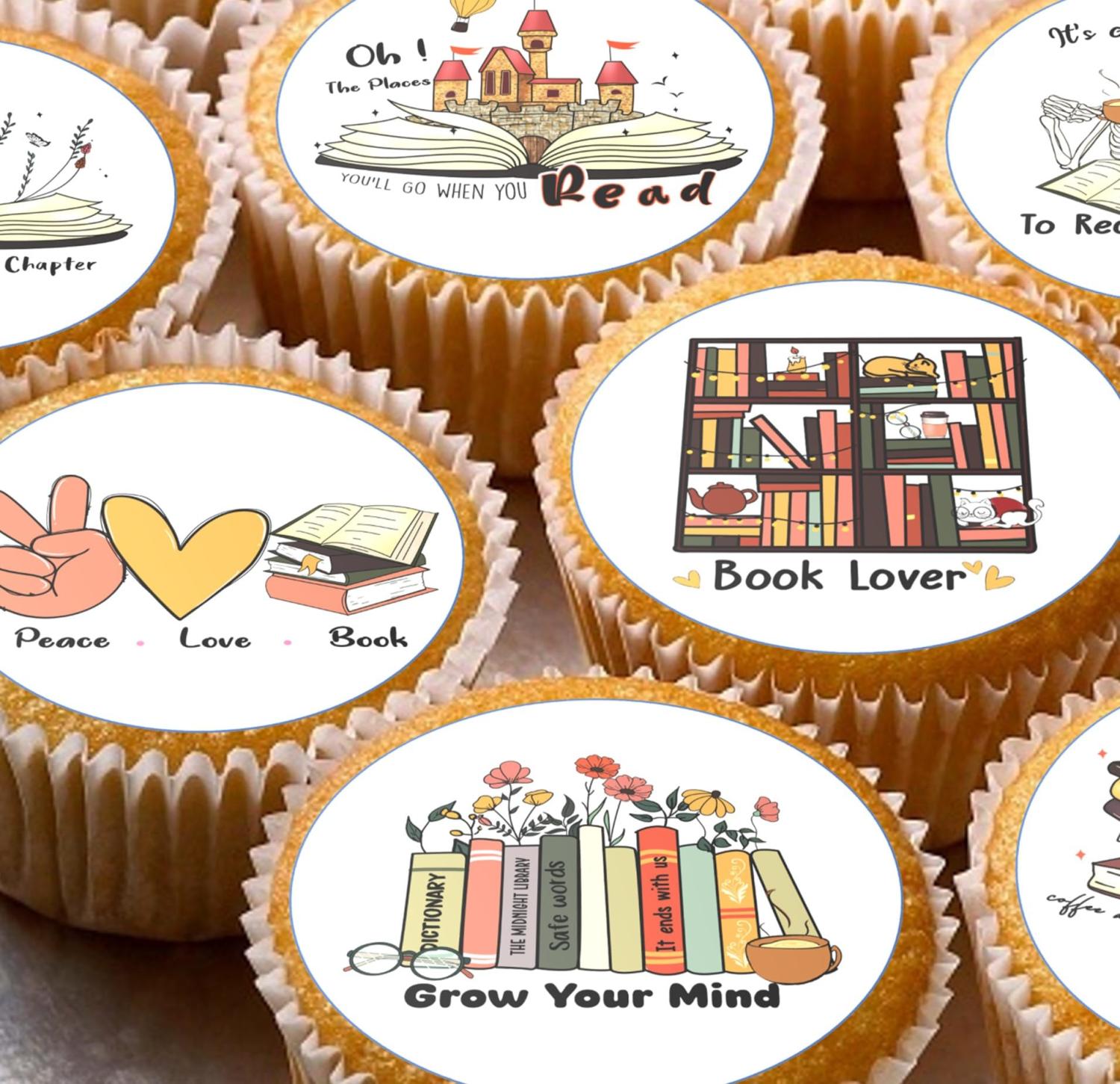 24 Reading Edible pre-cut cupcake toppers | Buy Now with Express ...