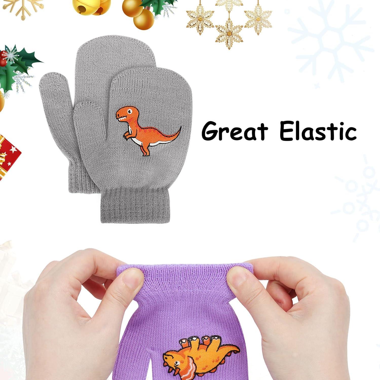 Kids Winter Magic Mittens - Cute Dinosaur Paw Star Toddler Mittens for ...