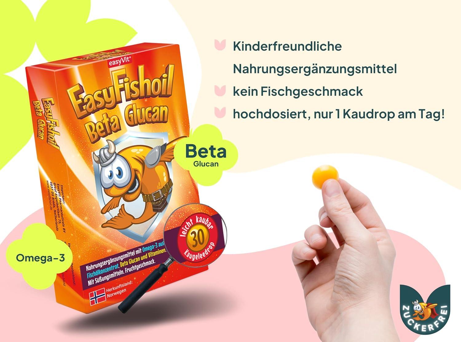 Easyfishoil Omega 3 for Kids - Halal Certified Beta Glucan High Dose ...