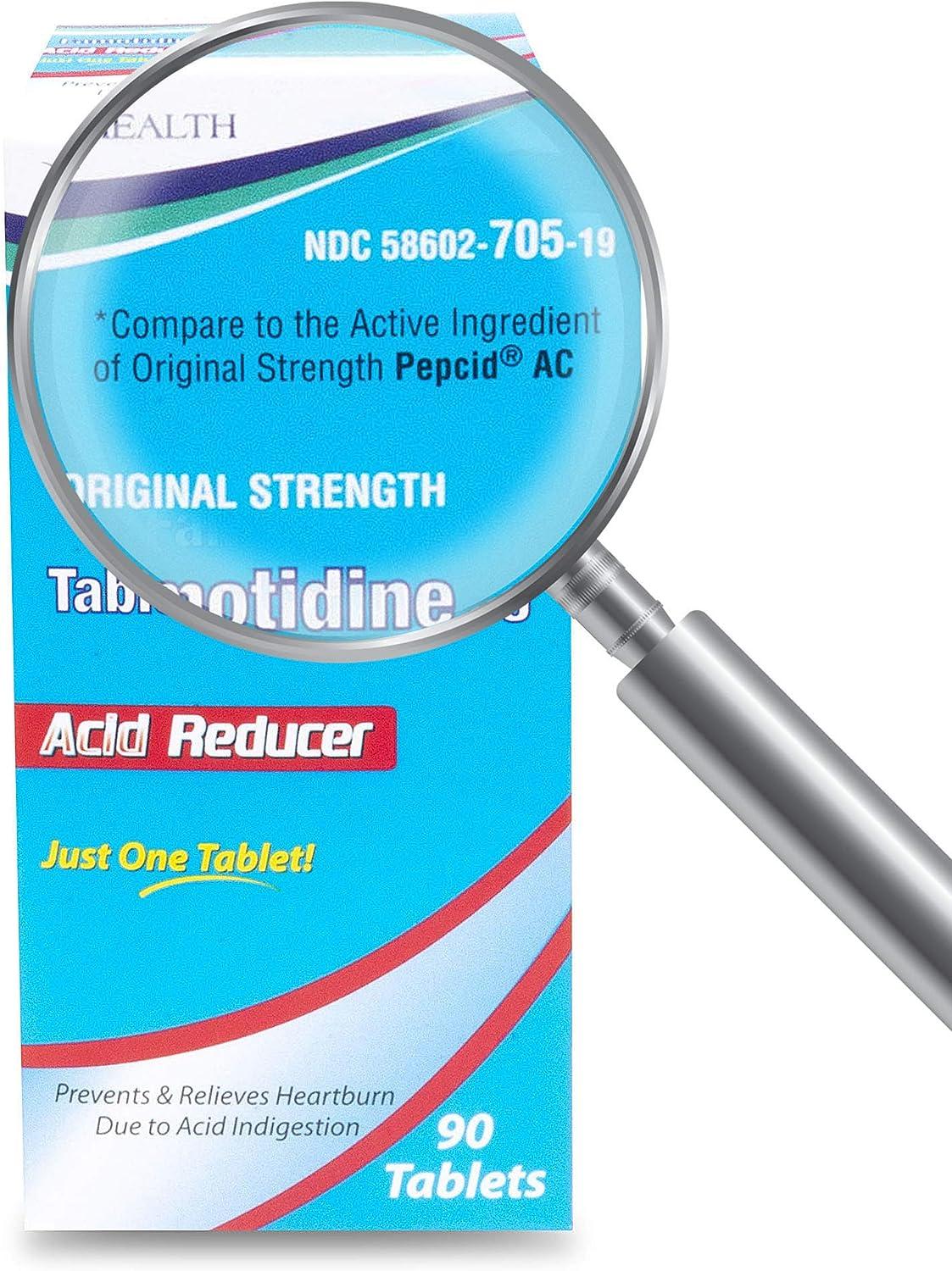 Aurohealth Famotidine Tablets USP 10mg 90ct - Fast-Acting Heartburn ...