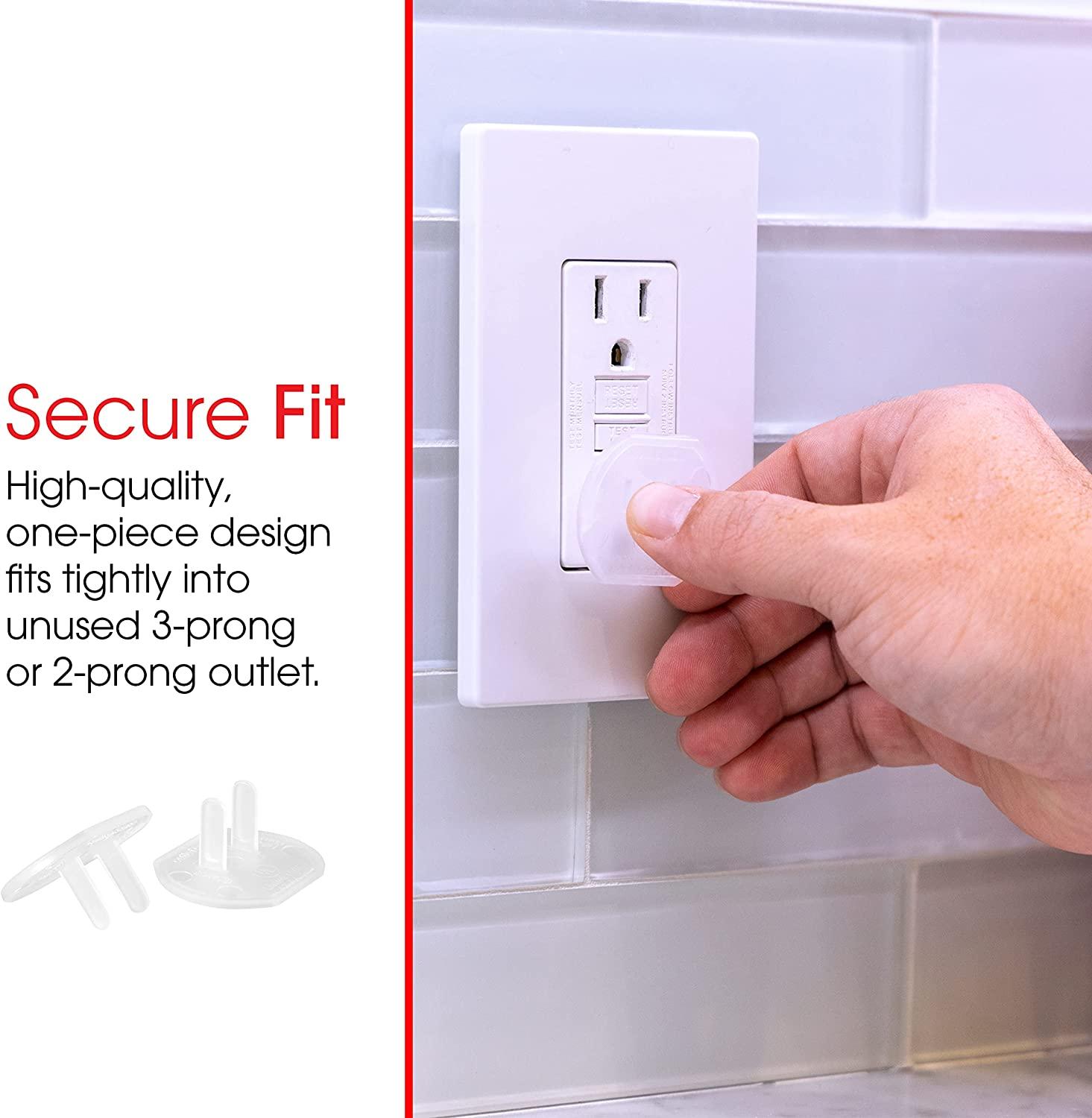 Power Gear Plastic Outlet Covers - Shock Prevention, Child Safe, Easy ...