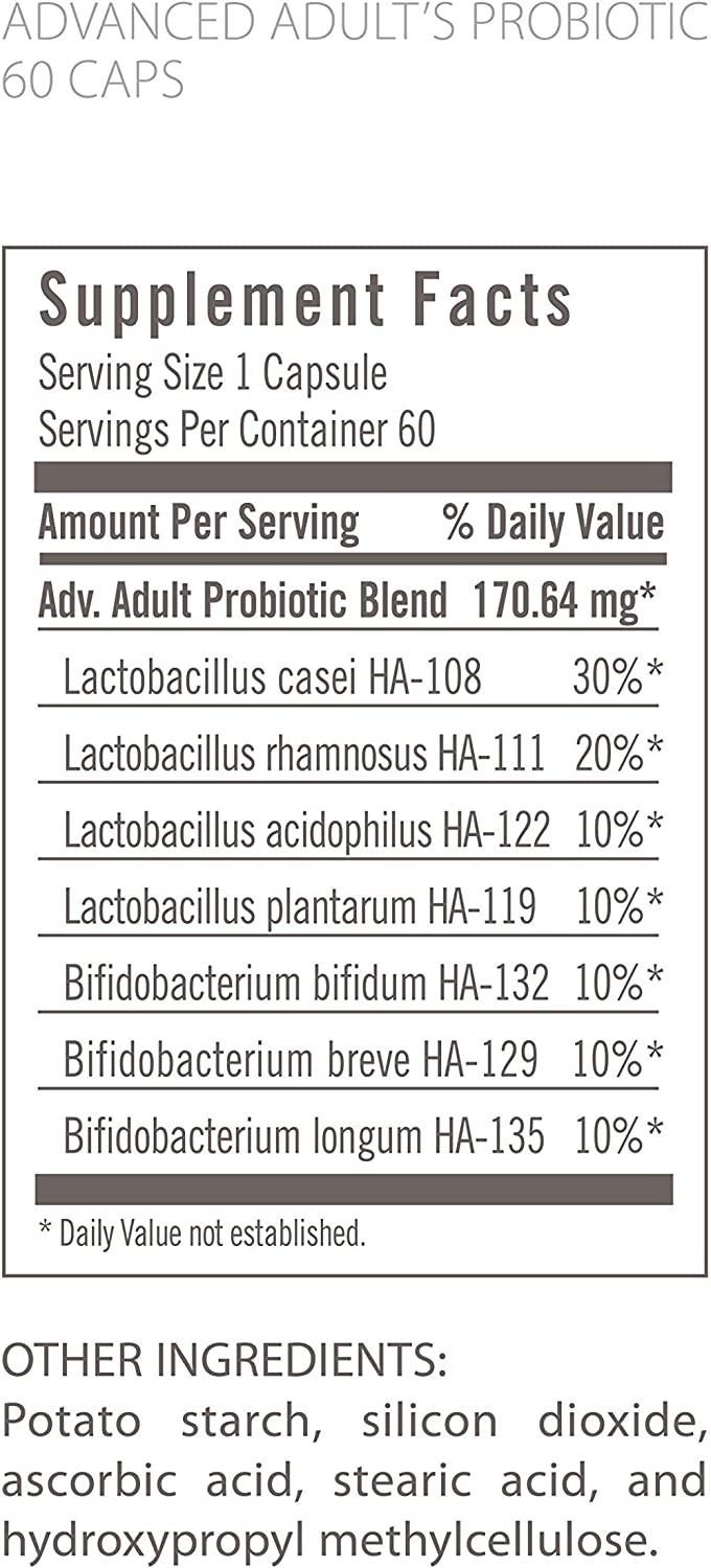 Flora Advanced Adult's Blend Probiotic - 34 Billion Cells, 7 Senior ...