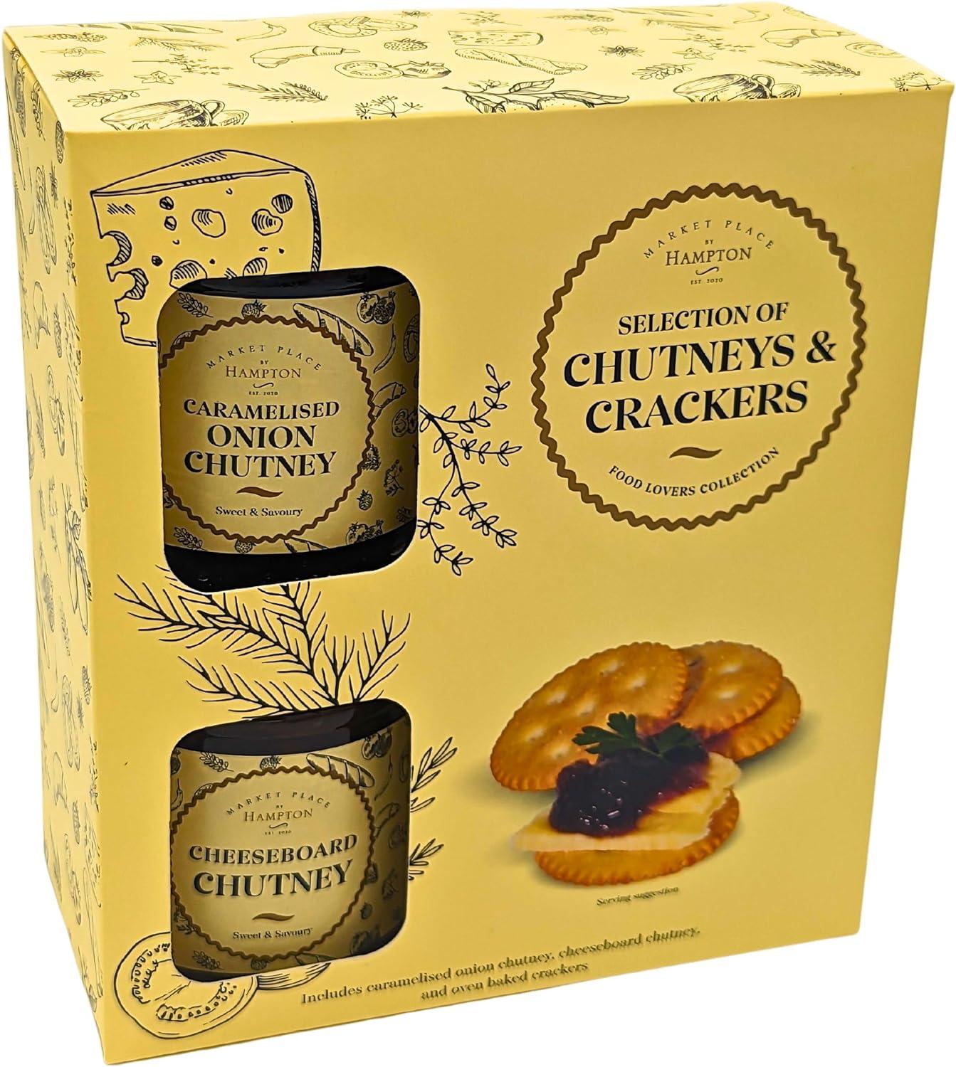 Sweet & Savoury Chutney & Crackers Set - Cheeseboard Chutney ...