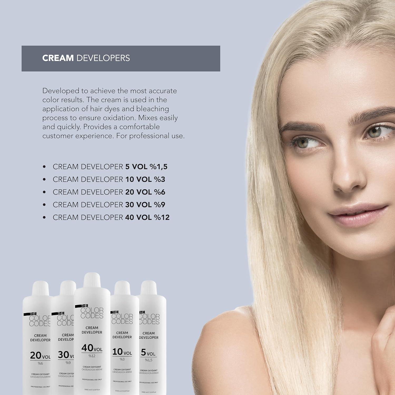 The Color Codes Cream Hair Developer Series 1000 ml (%9-30 Volume) %9 ...