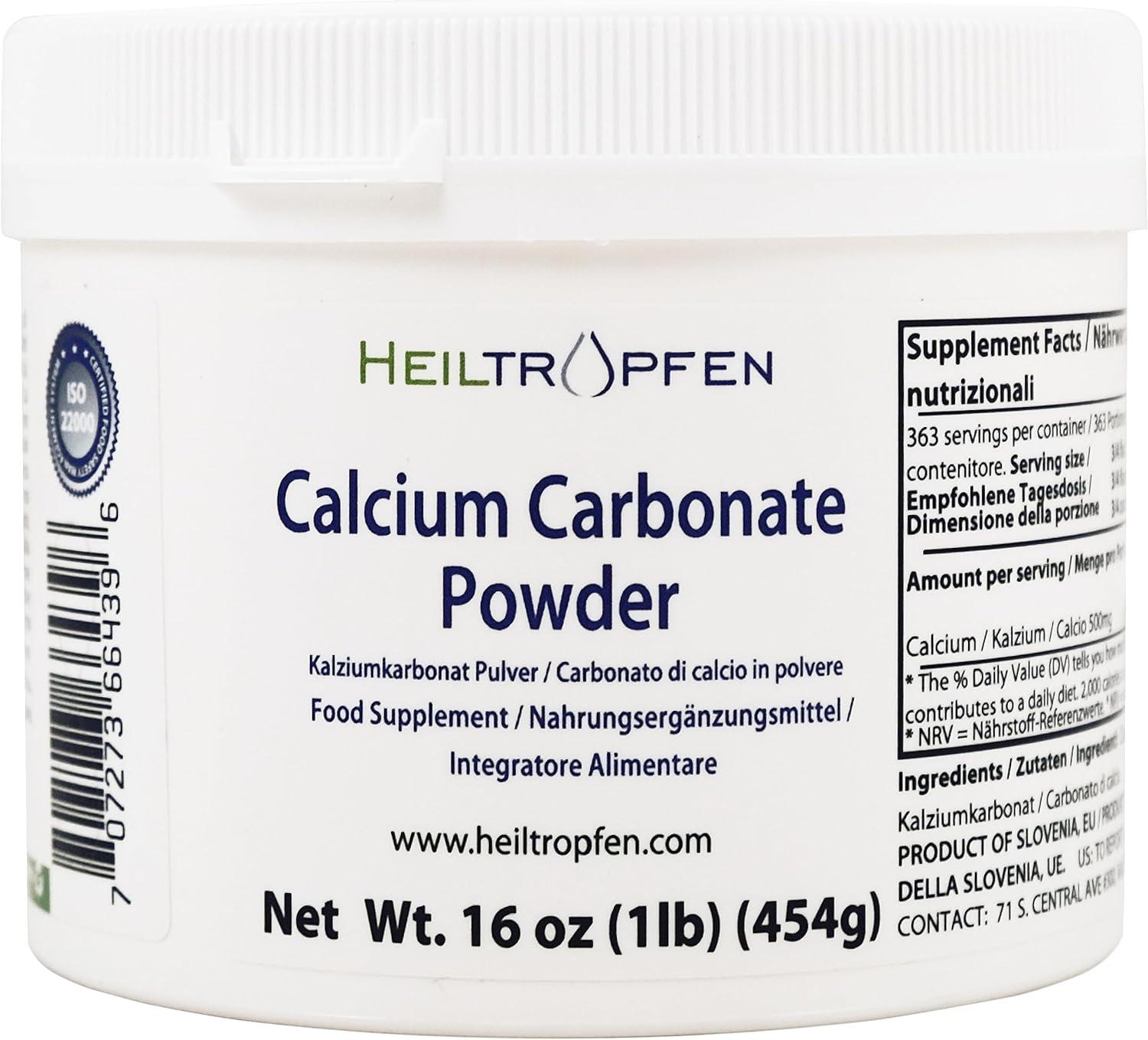 Pharmaceutical Grade Calcium Carbonate Powder - 1lb (454g) | Highest ...