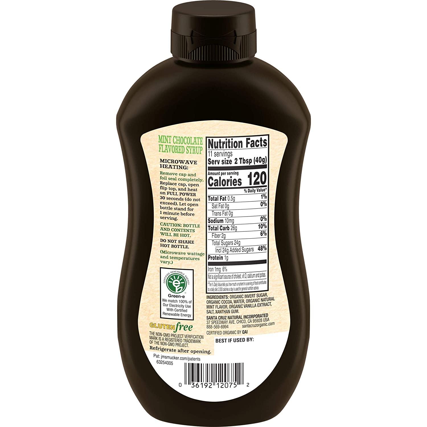 Santa Cruz Organic Mint Chocolate Syrup - 15.5 oz | Natural Flavors ...