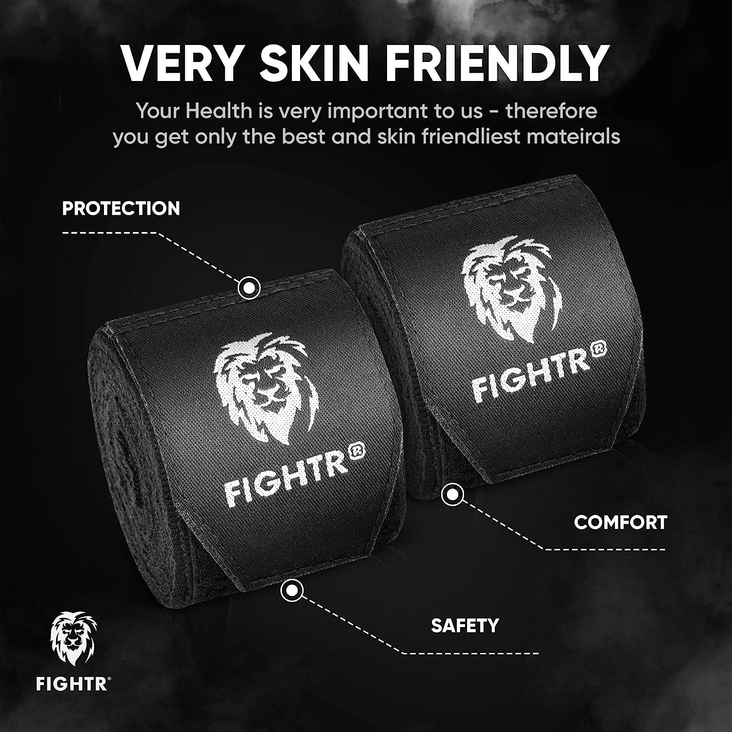 FIGHTR Premium 160 Semi Elastic Hand Wraps with Thumb Loop for Boxing ...