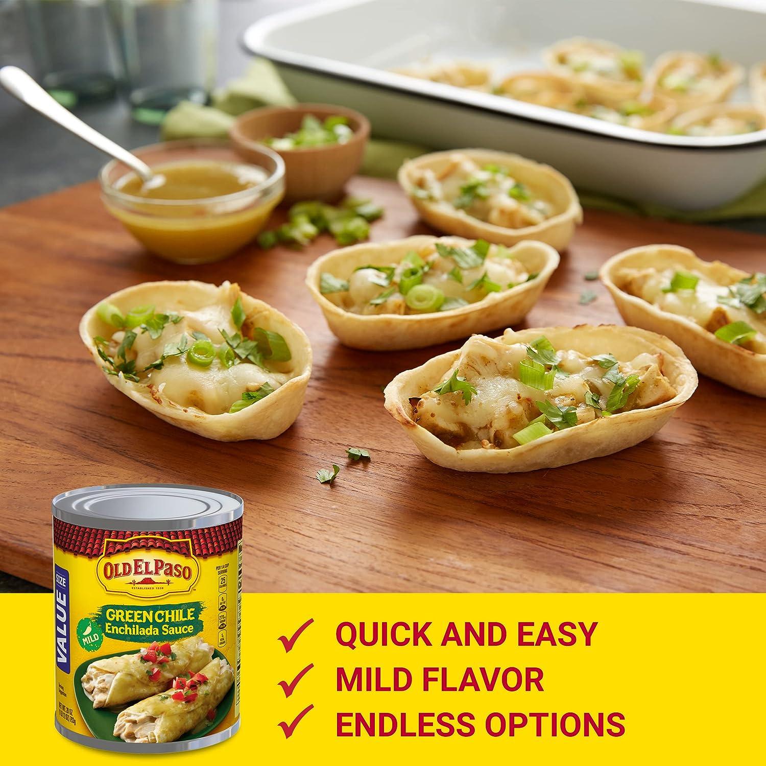 Old El Paso Mild Green Chile Enchilada Sauce 28 oz - Pack of 6 | Buy ...