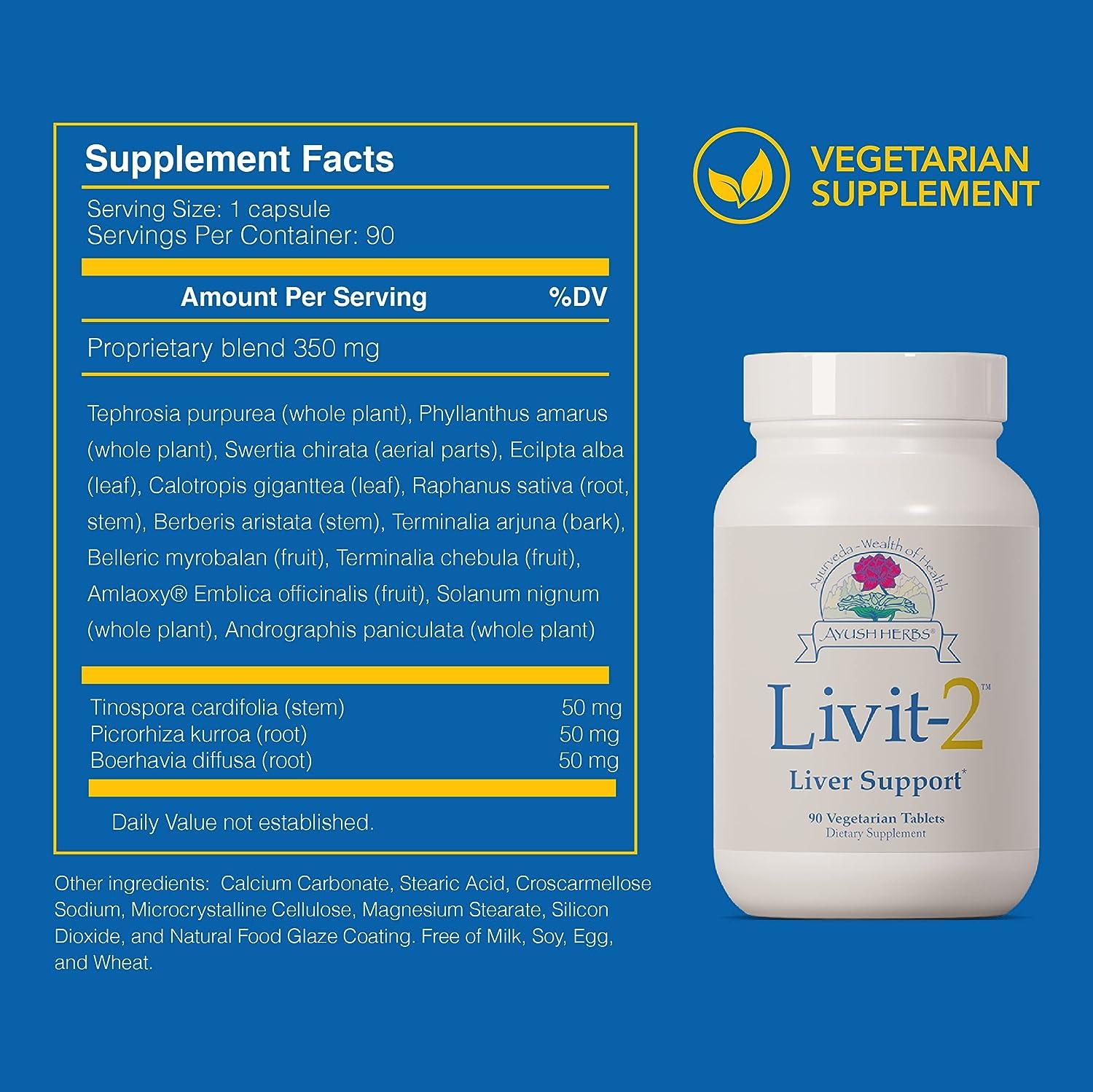 Ayush Herbs Livit-2 Liver-Support Herbal Supplement - 90 Tablets | Buy Now with Express ...