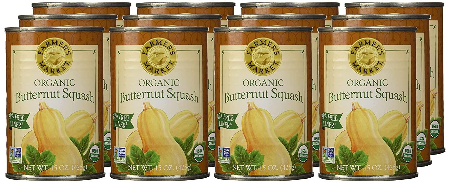 Organic Butternut Squash Puree - 15 oz (Pack of 12) | Farmer's Market ...