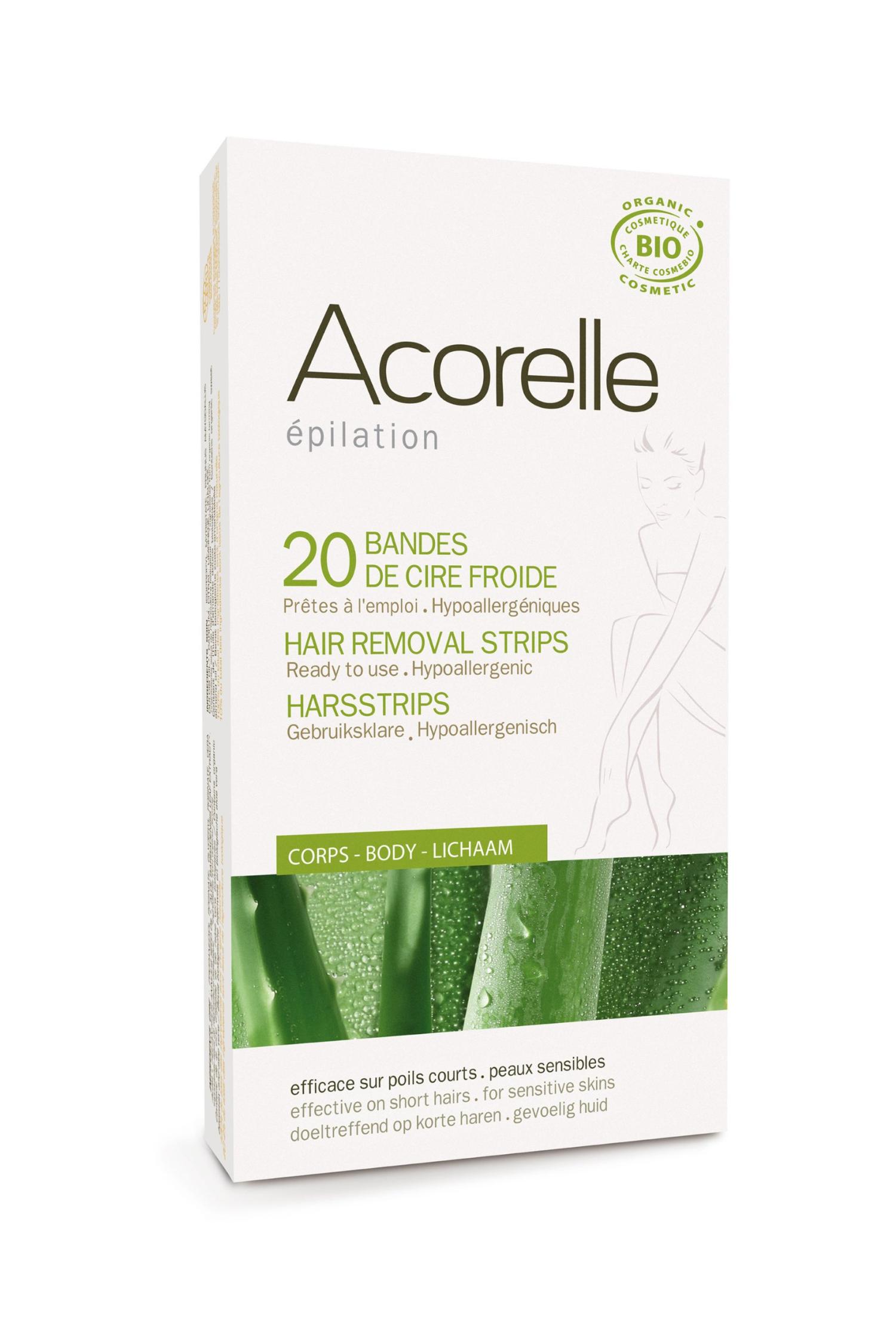 Acorelle Body Hair Strips - Ready to Use Aloe Vera & Beeswax - 20 ...