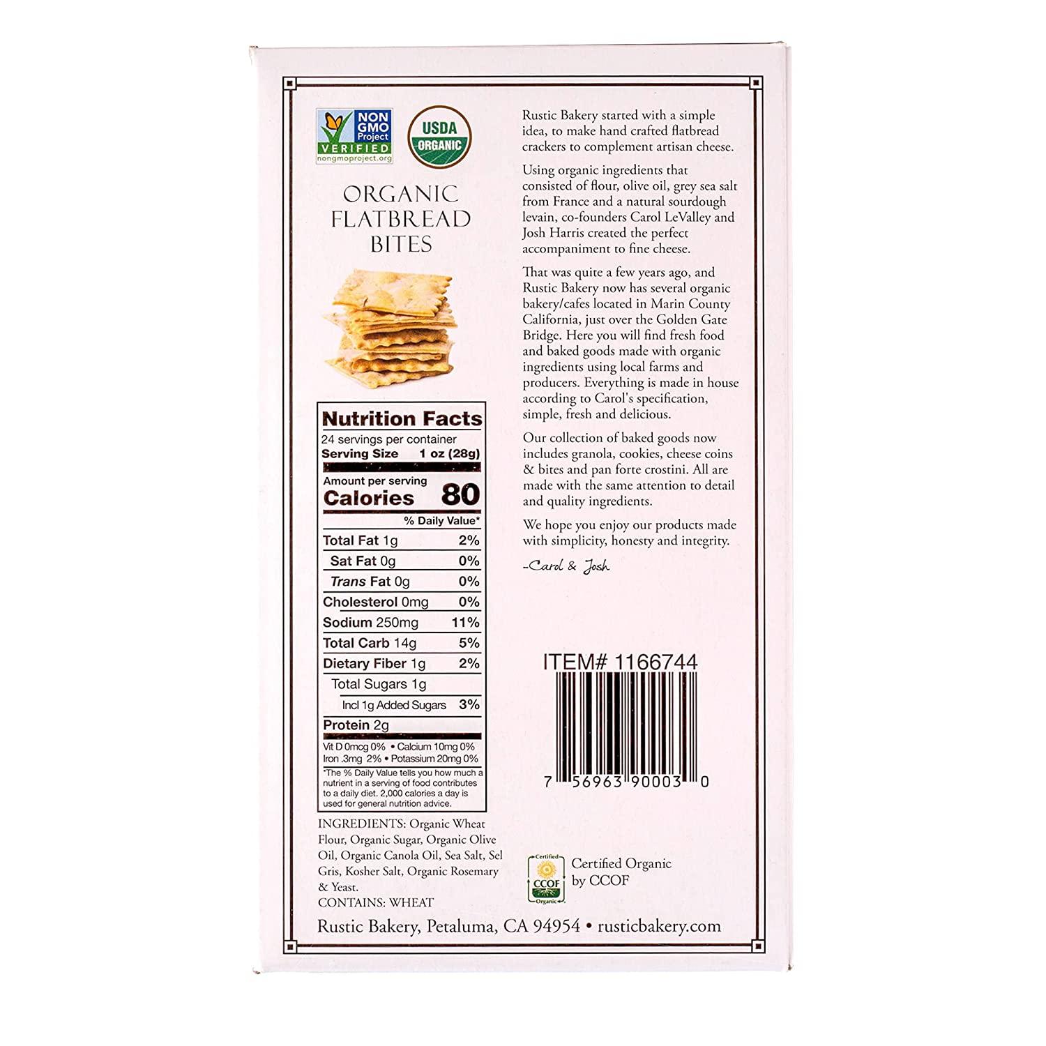 Rustic Bakery Handmade Rosemary & Olive Oil Sourdough Flatbread Cracker ...