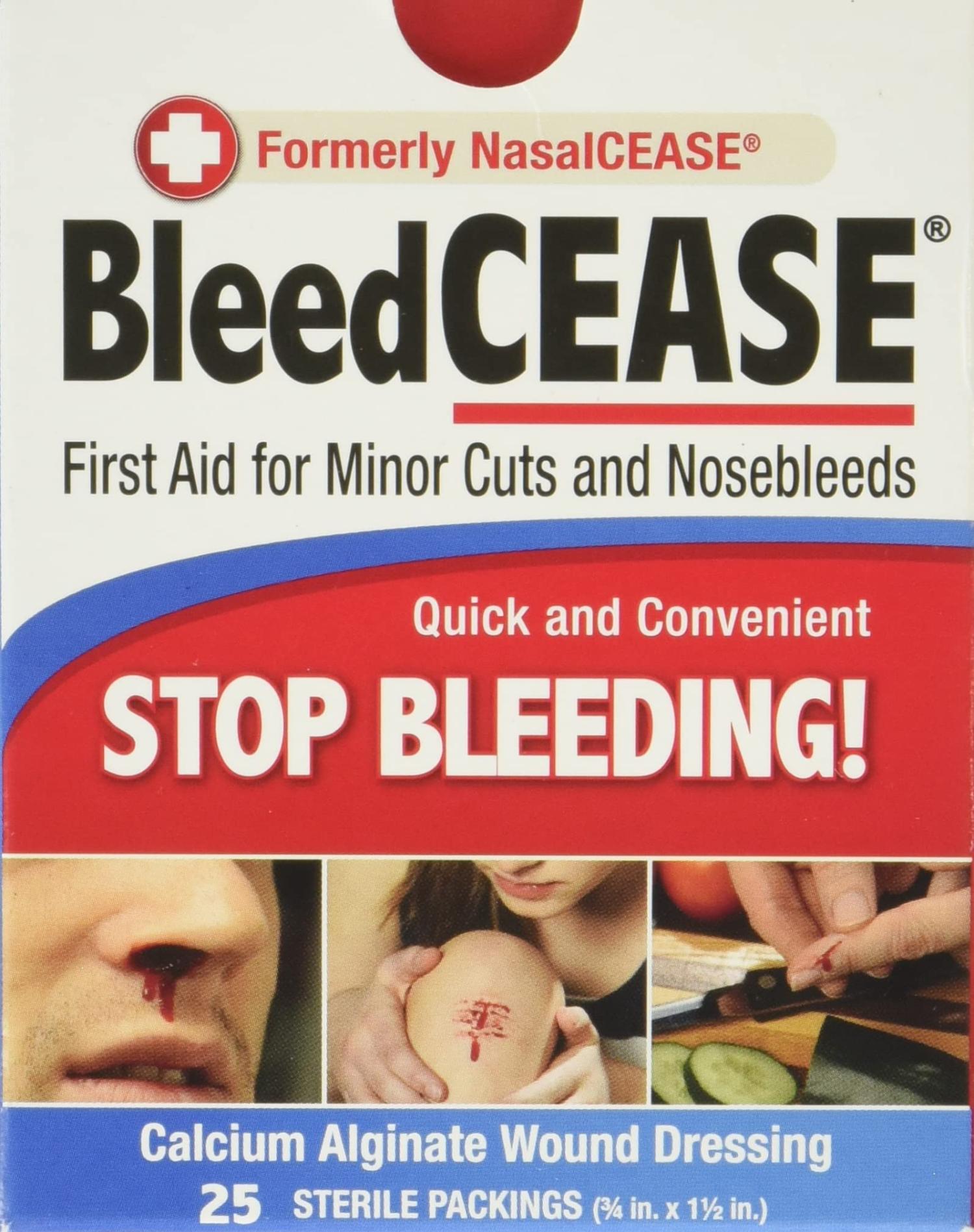 NasalCEASE & BleedCEASE BleedCease 25/Box - Stop Nosebleeds Fast! | Buy ...