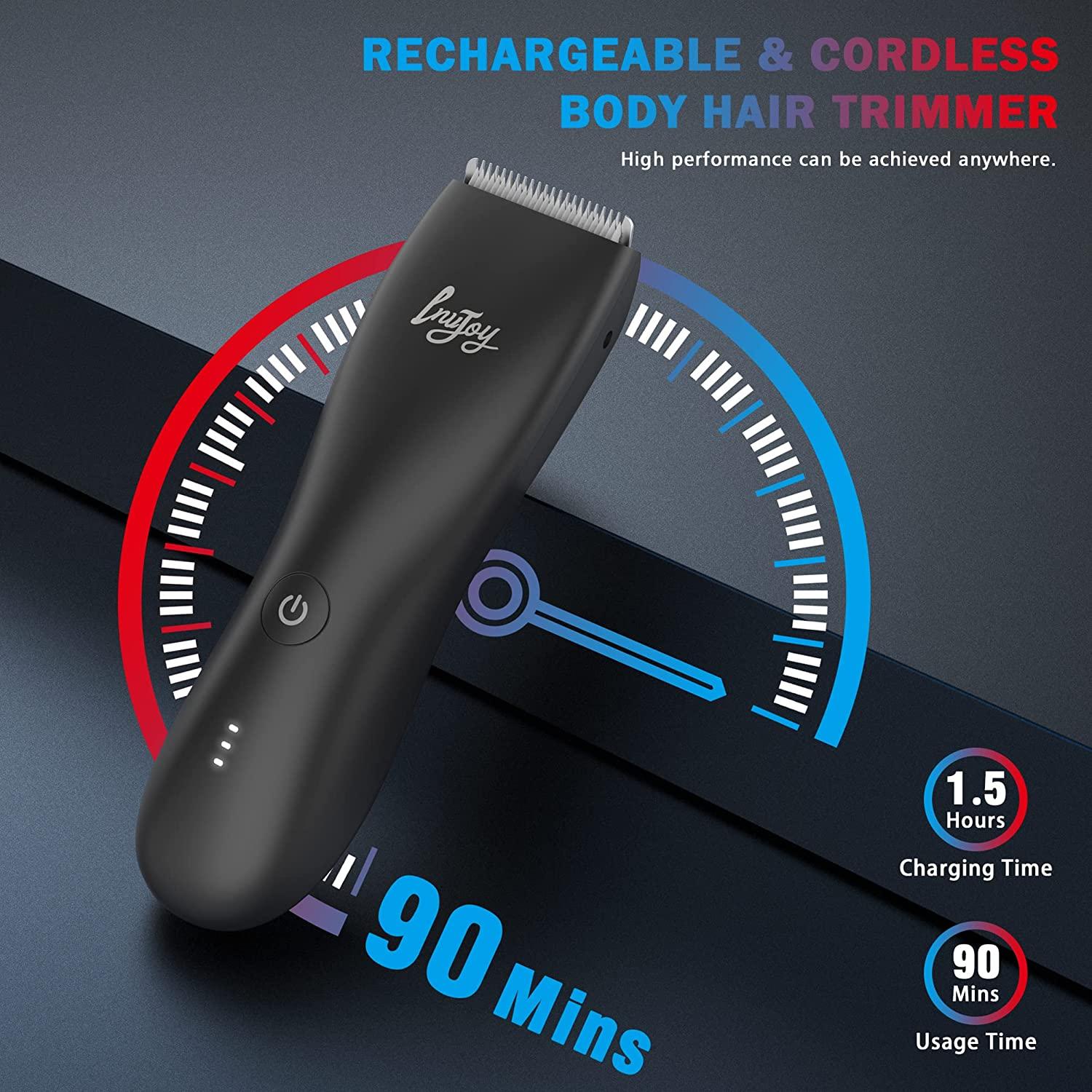 INVJOY Men's Body Trimmer - Electric Ball Shaver & Groin Hair Trimmer ...