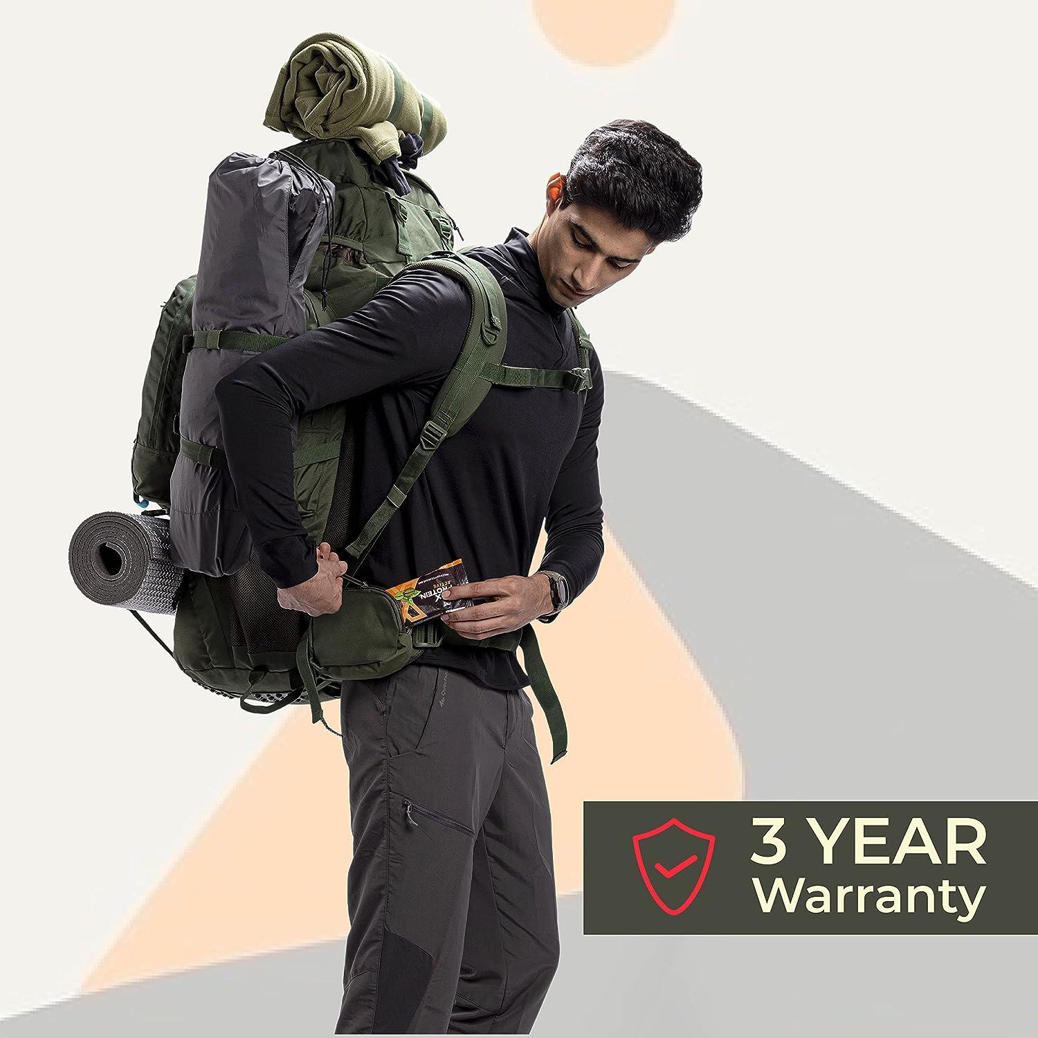 TriPole Colonel 95L Rucksack with Detachable Day Pack - Army Green ...