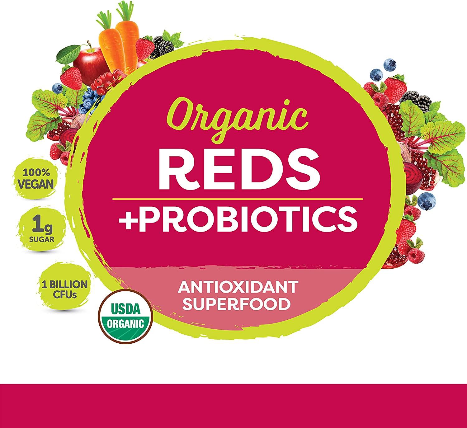Organic Reds Probiotics Powder | Antioxidant Superfood | Boost Energy ...