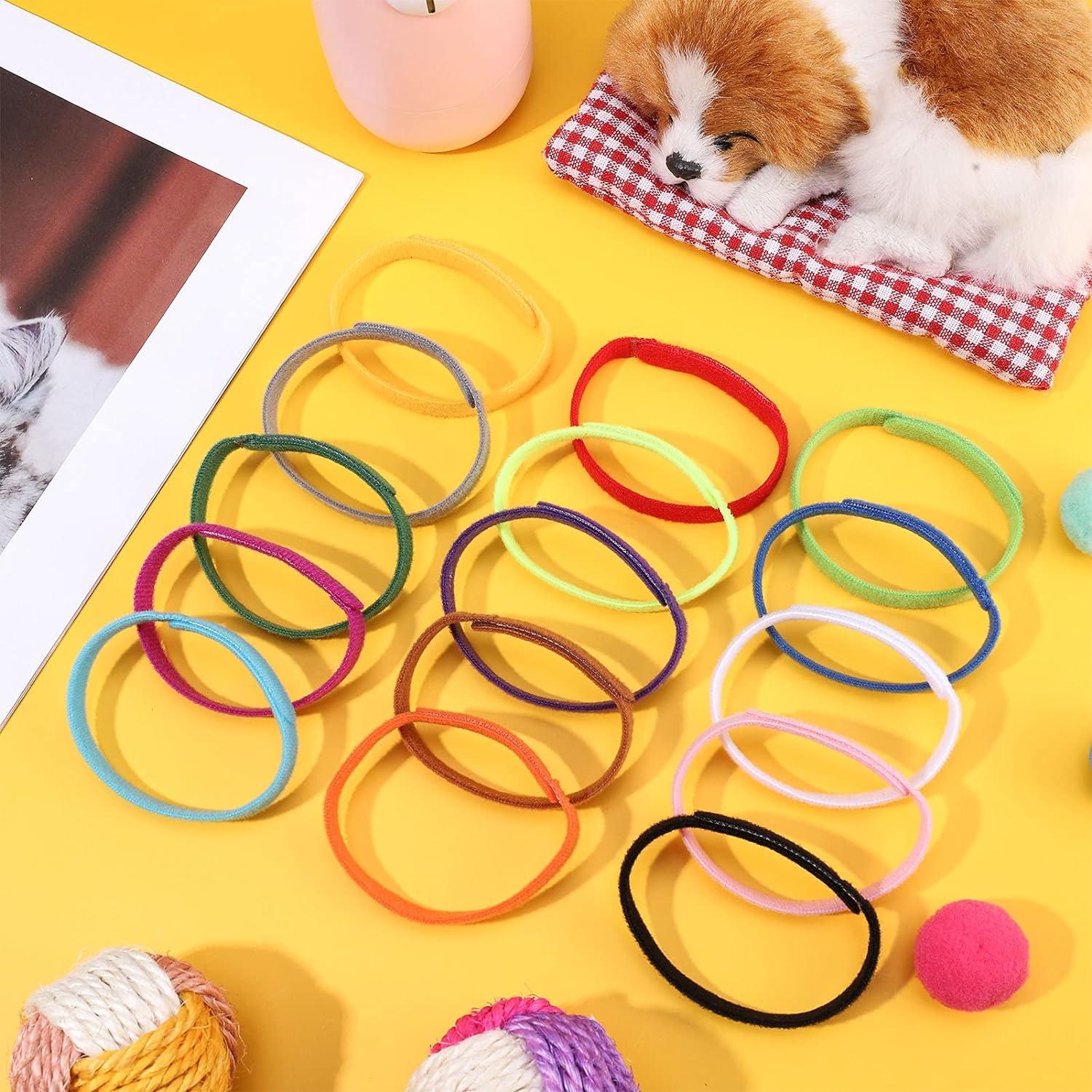 TonyG-P 15pcs Puppy ID Collars - Adjustable Whelping Bands for Newborn ...