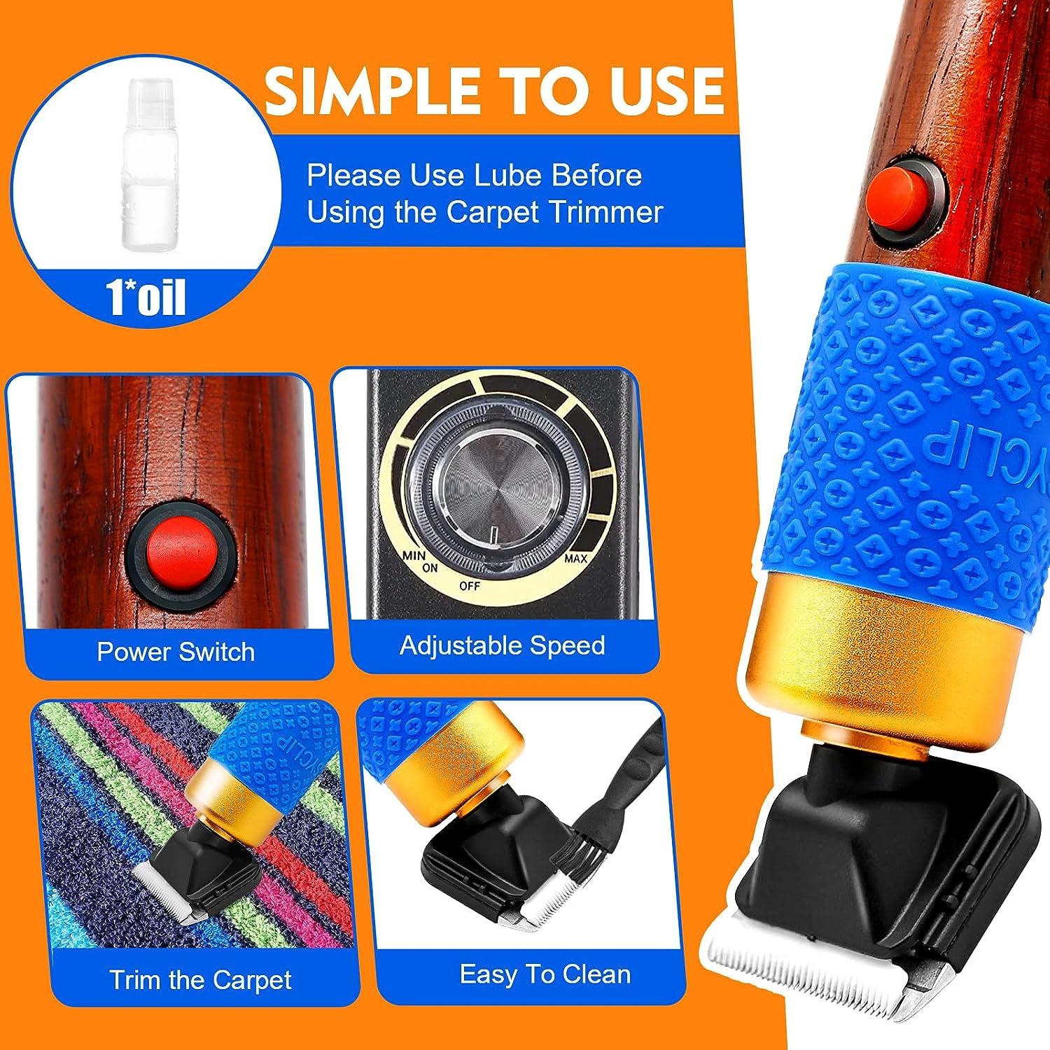 Carpet Trimmer Tufting Shears Kit - 6-Speed Rug Shaver for Handmade ...