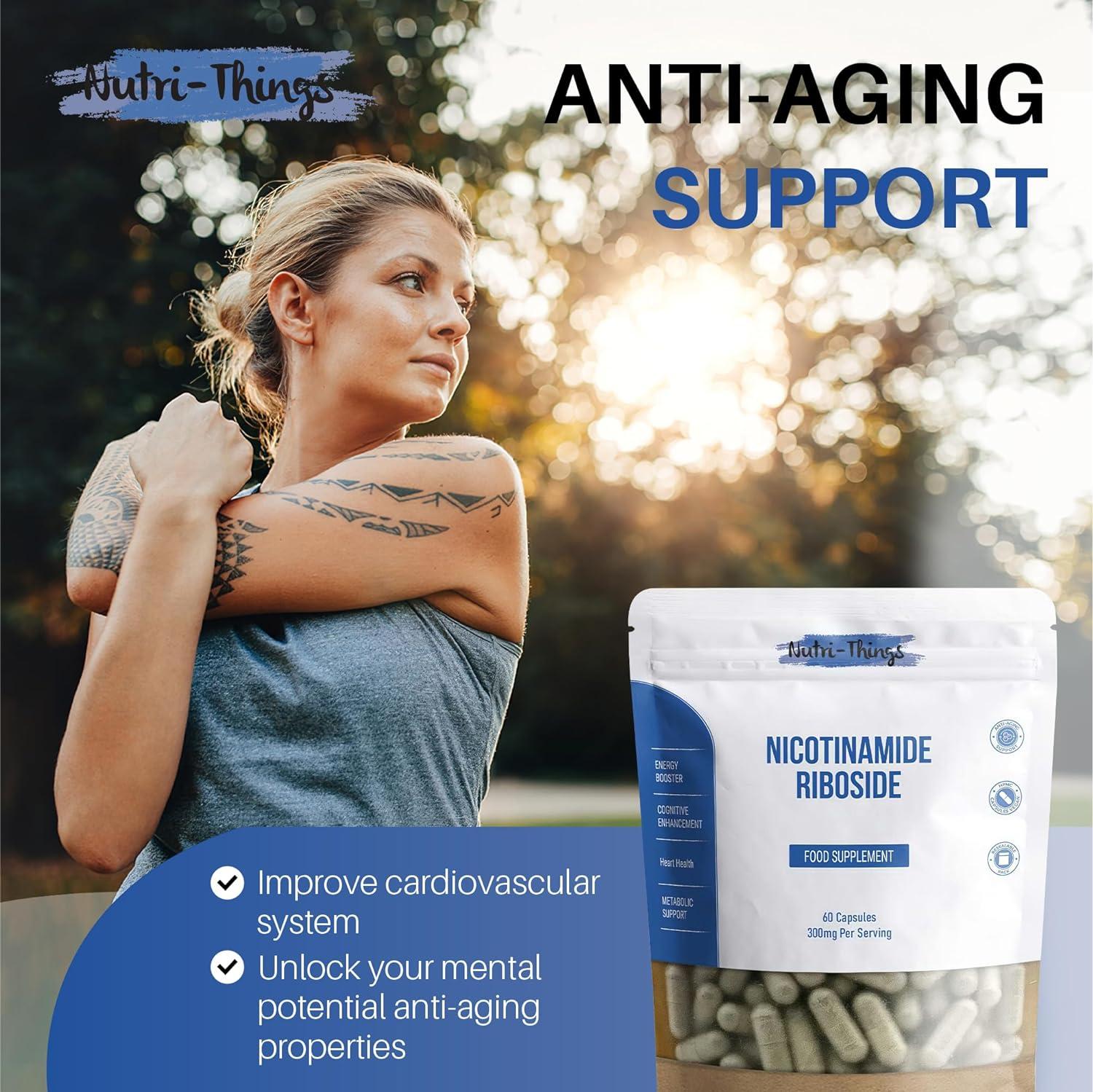 Nicotinamide Riboside Supplement | 60 Capsules | NAD+ Energy Booster ...