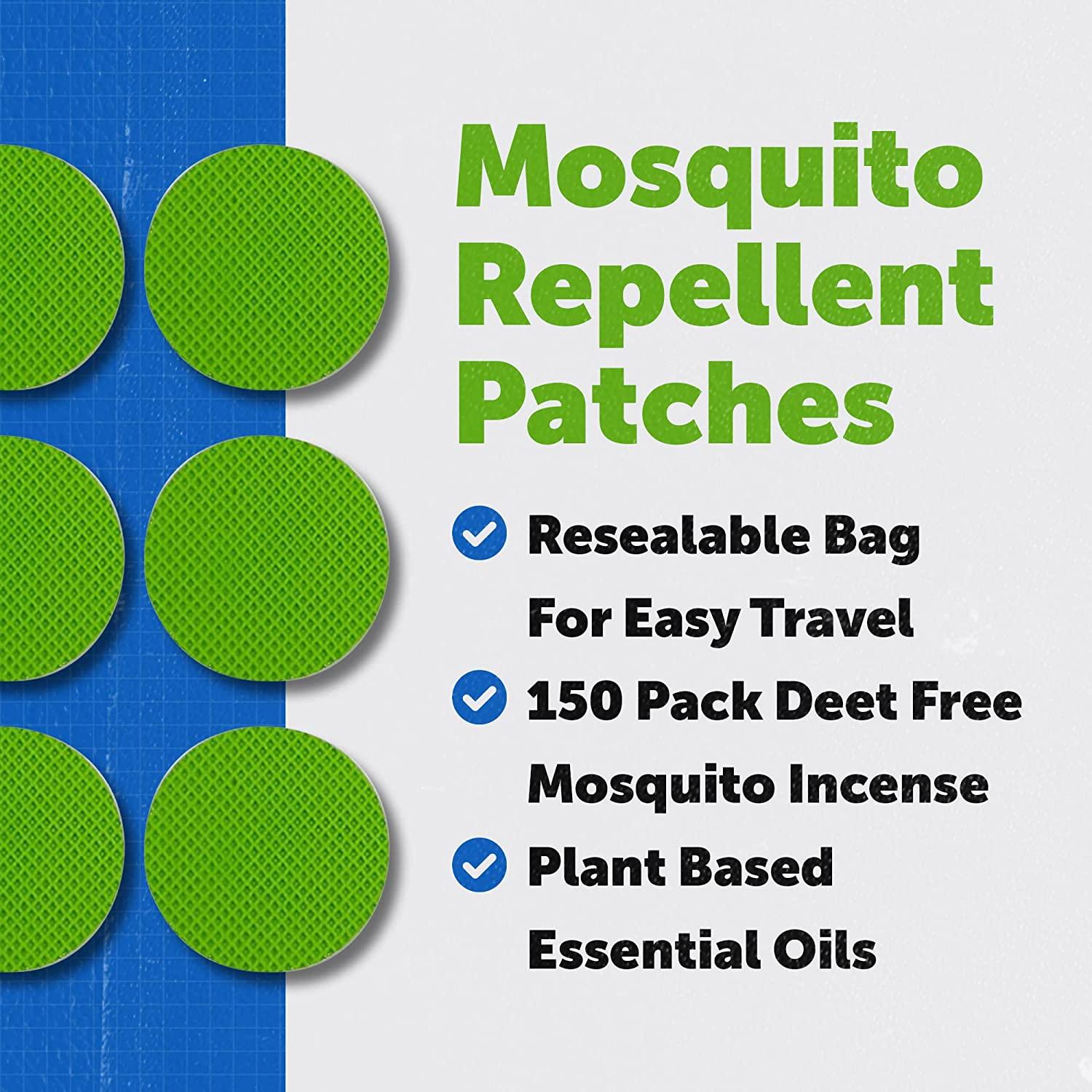 RiptGear Mosquito Repellent Patches - 150 Pack | Natural Citronella Bug ...