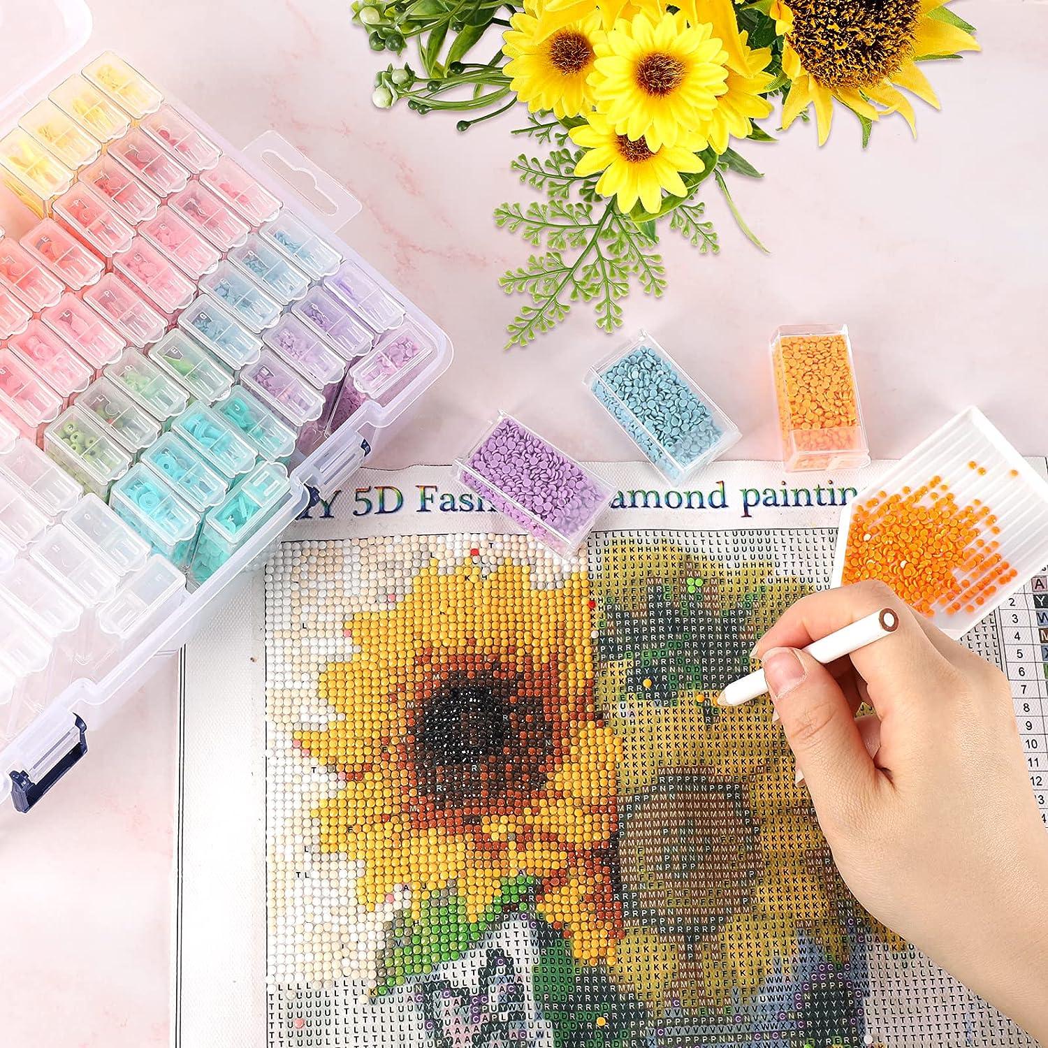 SGHUO Diamond Painting Storage Containers - 84 Grids | Organize and Store Diamonds Effortlessly ...