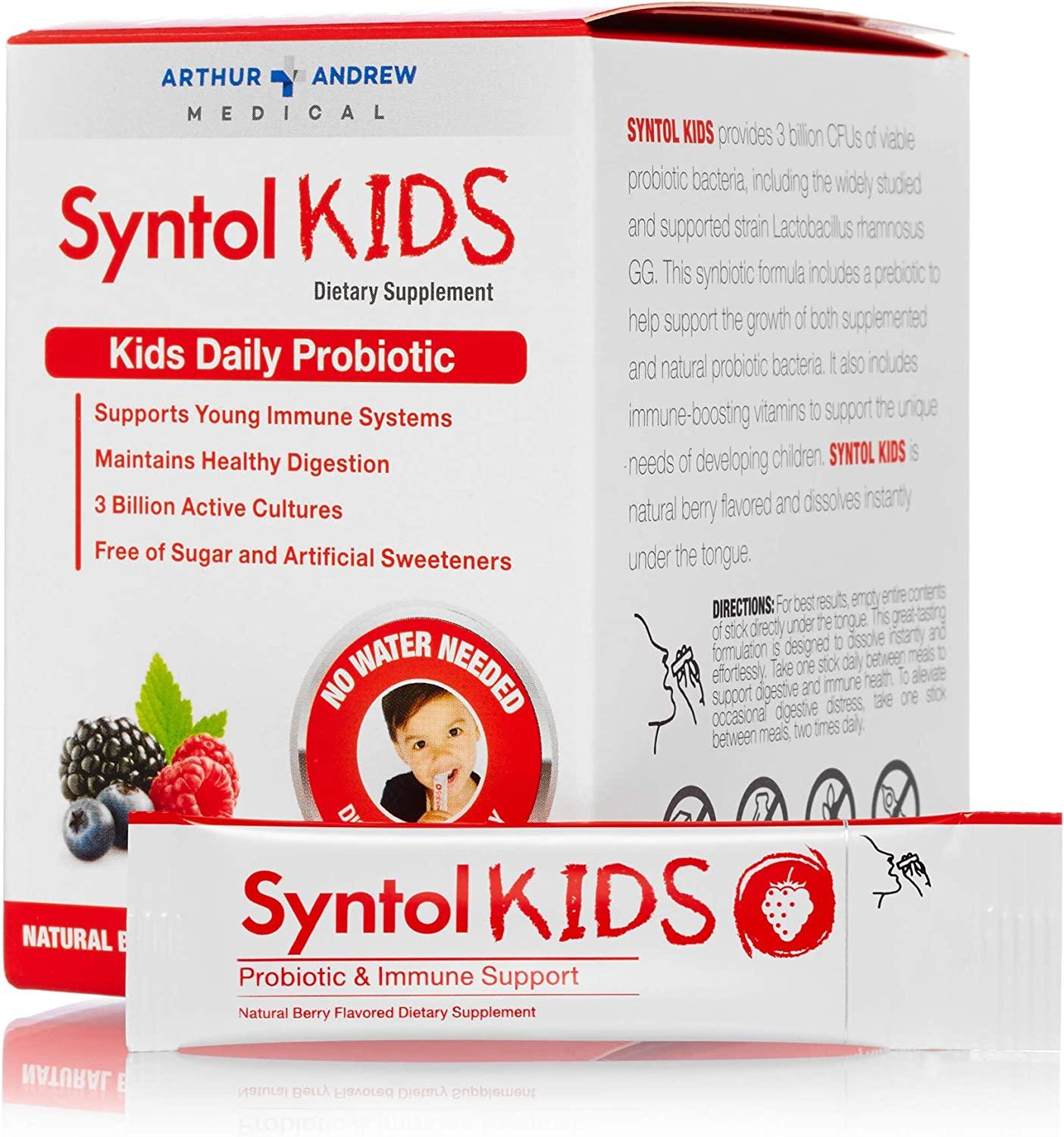 Syntol Kids Probiotic - Natural Berry Flavor | 30 Single Serve Packets ...