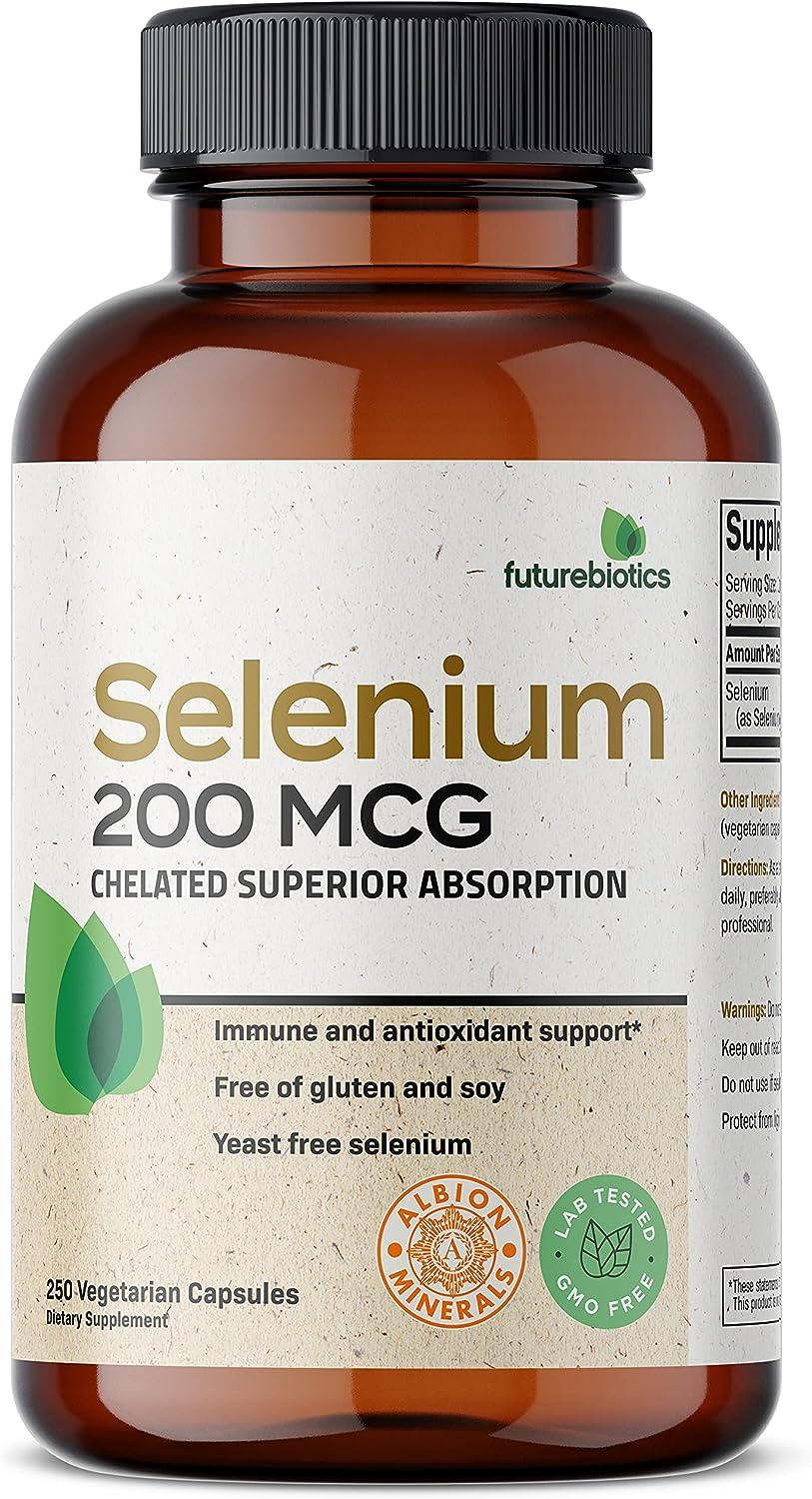 Futurebiotics Selenium 200mcg - Amino Acid Complex - Non GMO - 250 ...