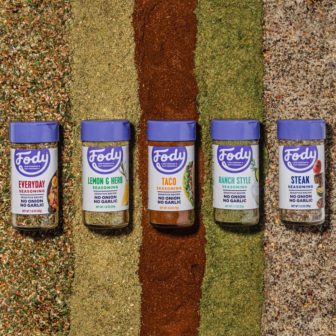 Fody Foods Seasoning Variety Pack - Low FODMAP Certified, Gut Friendly ...