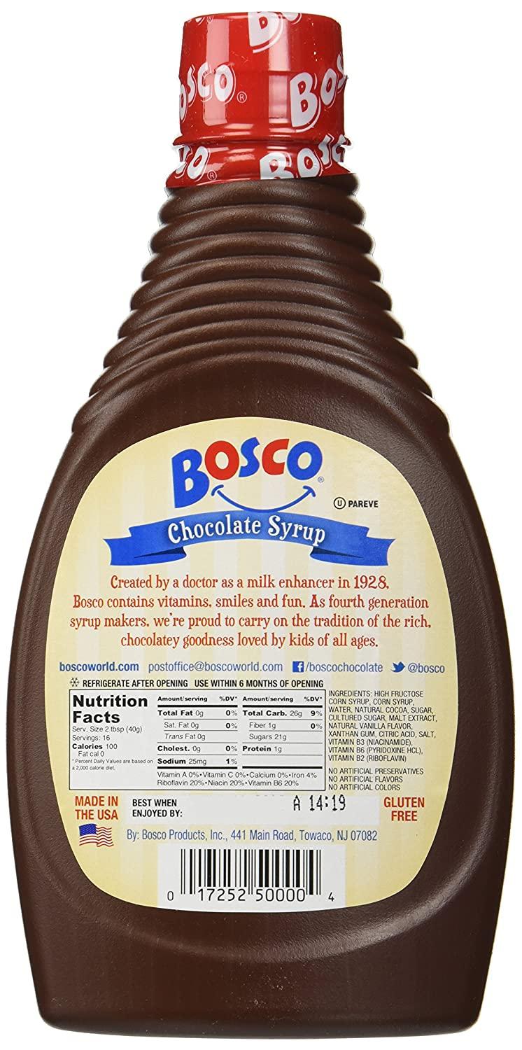 Bosco Chocolate Syrup 22 oz Squeeze Bottle (Pack of 3) - Delicious and ...