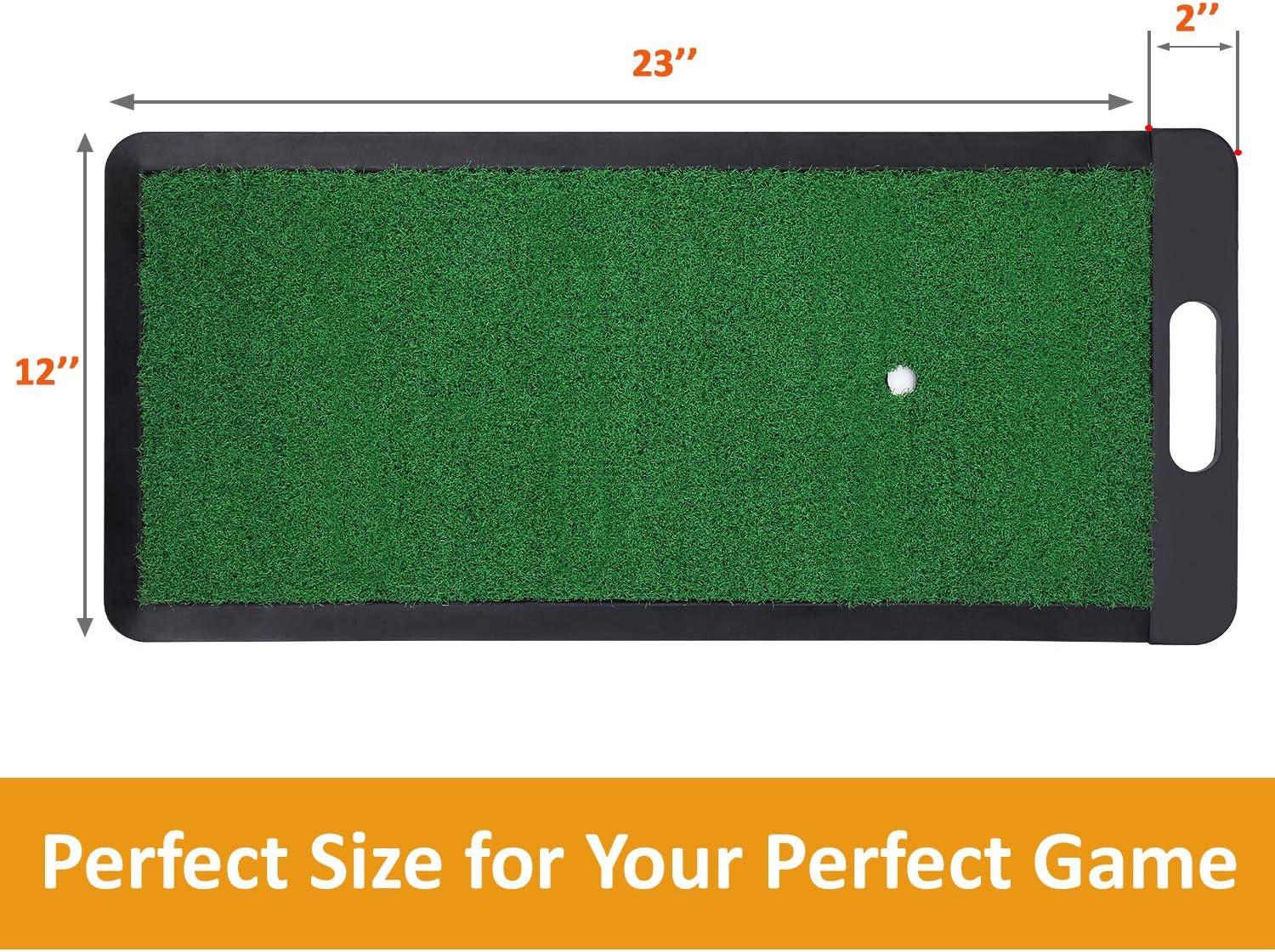 SkyLife Golf Practice Mat - Heavy Rubber Base for Driving, Hitting ...