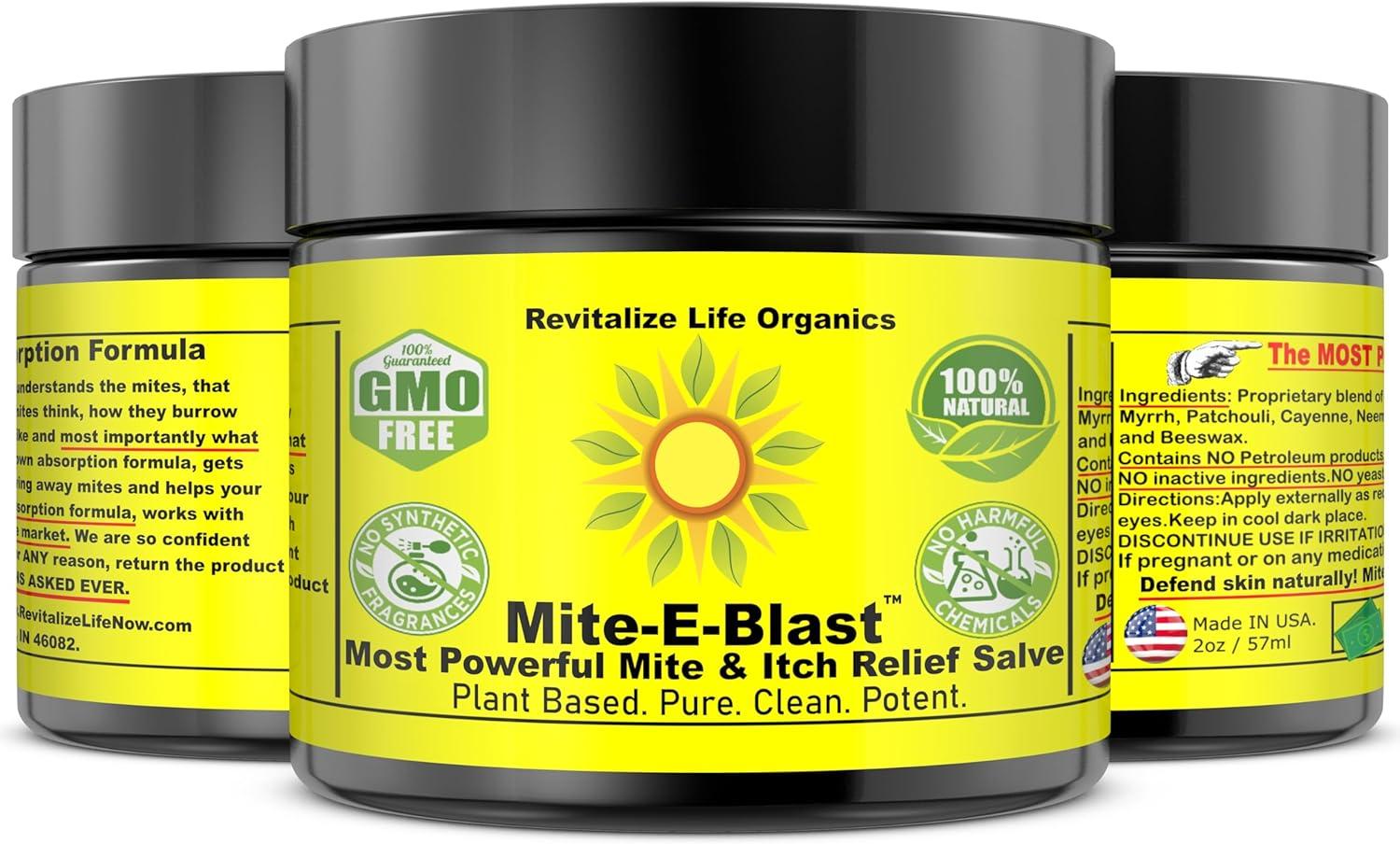 Mite-E-Blast Relief Salve | Natural Neem & Tea Tree Oil for Insect Bite ...