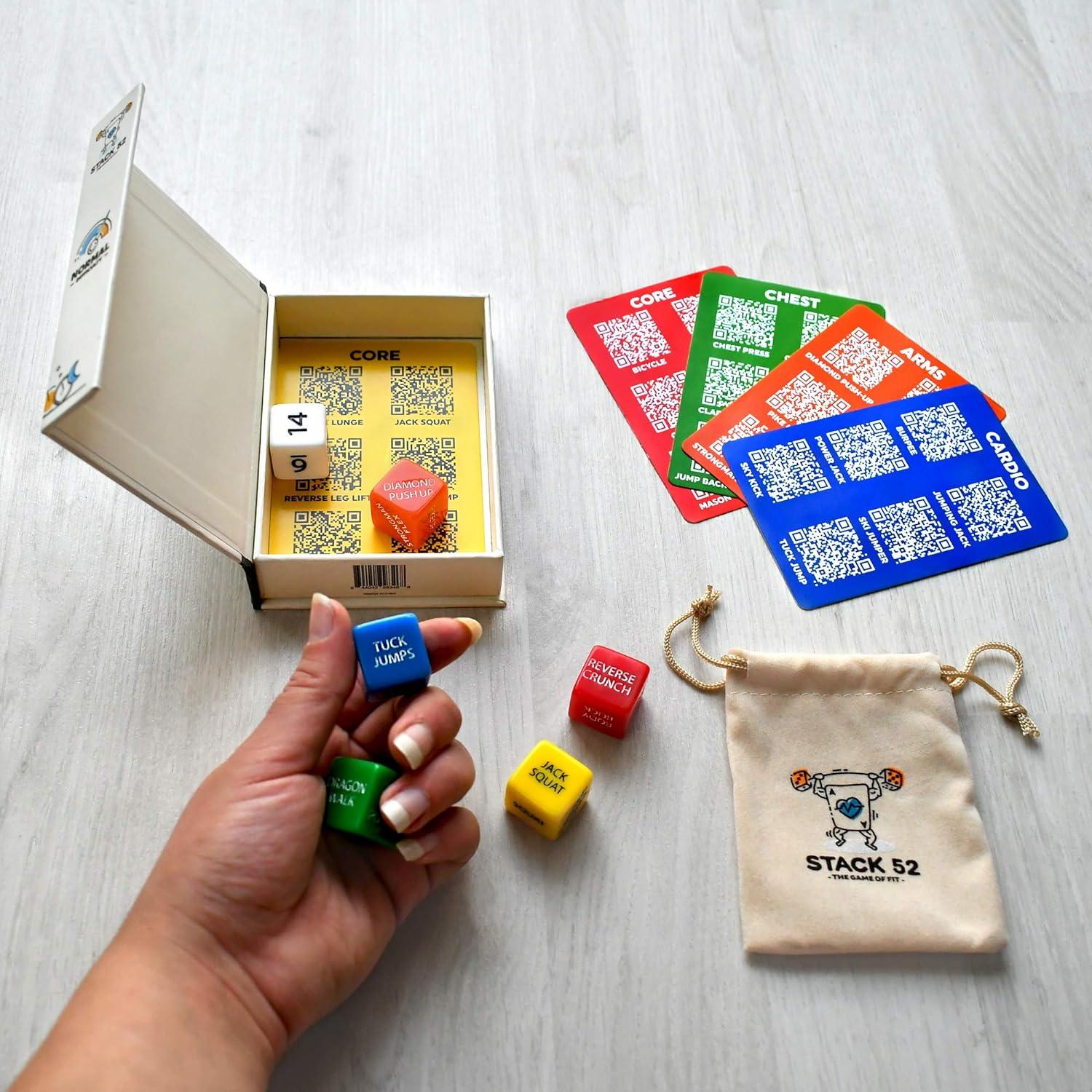 Stack 52 Quick Sweat Fitness Cubes | Bodyweight Workout Game by ...