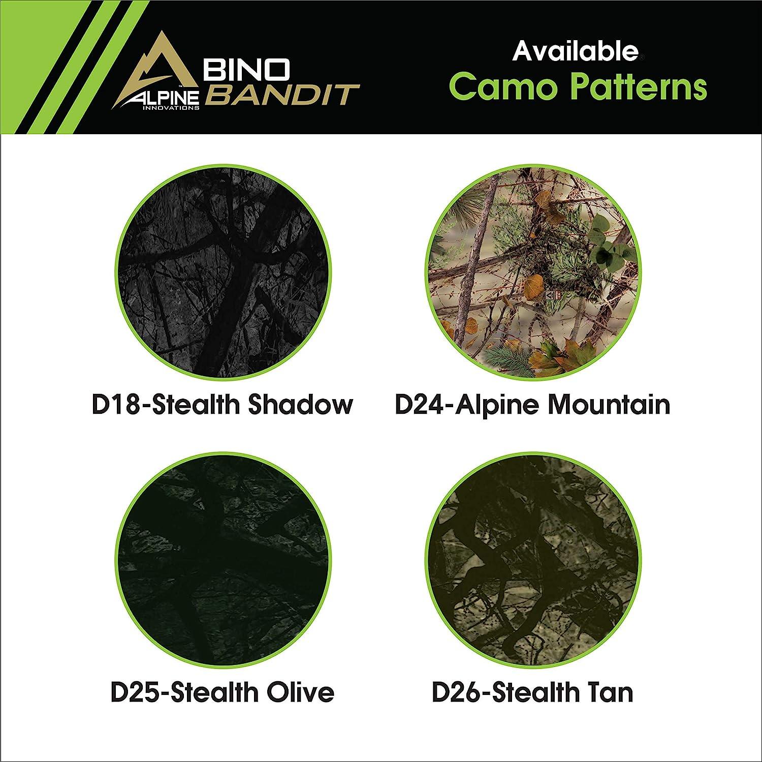 Alpine Innovations Men's Bino Bandit Binocular Cover - Stealth Shadow ...