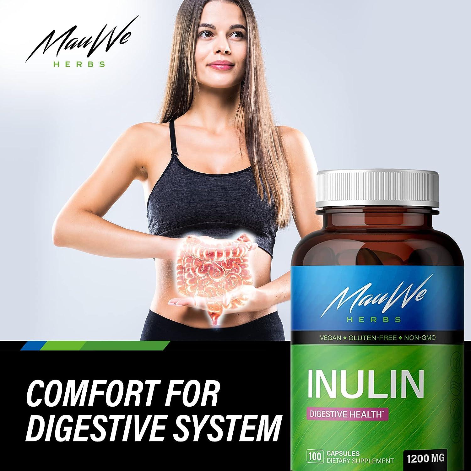 Organic Chicory Root Inulin Capsules for Digestive Health & Weight ...