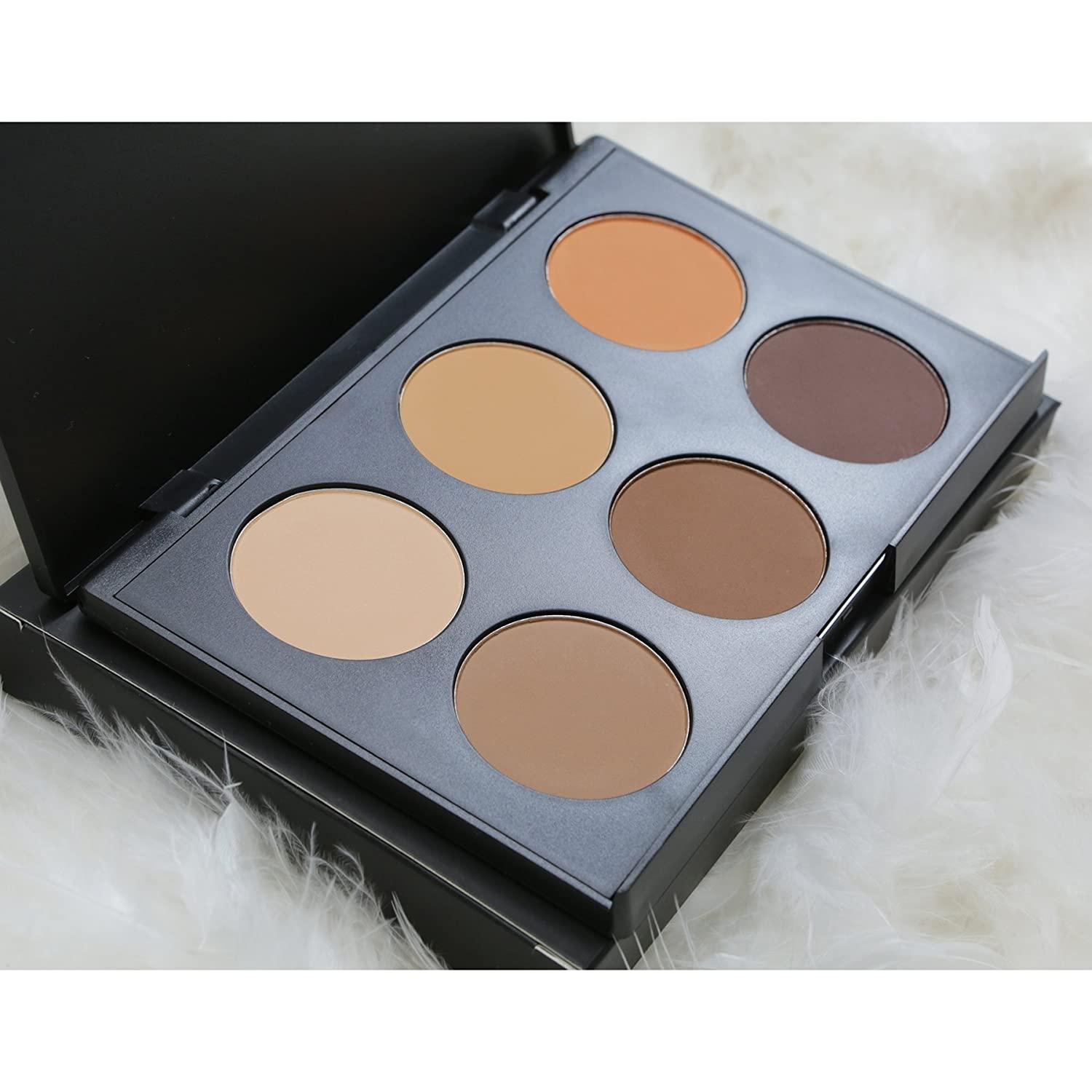 R Noble Contour Palette - Highlighter & Bronzer Kit - 6 Color Makeup ...