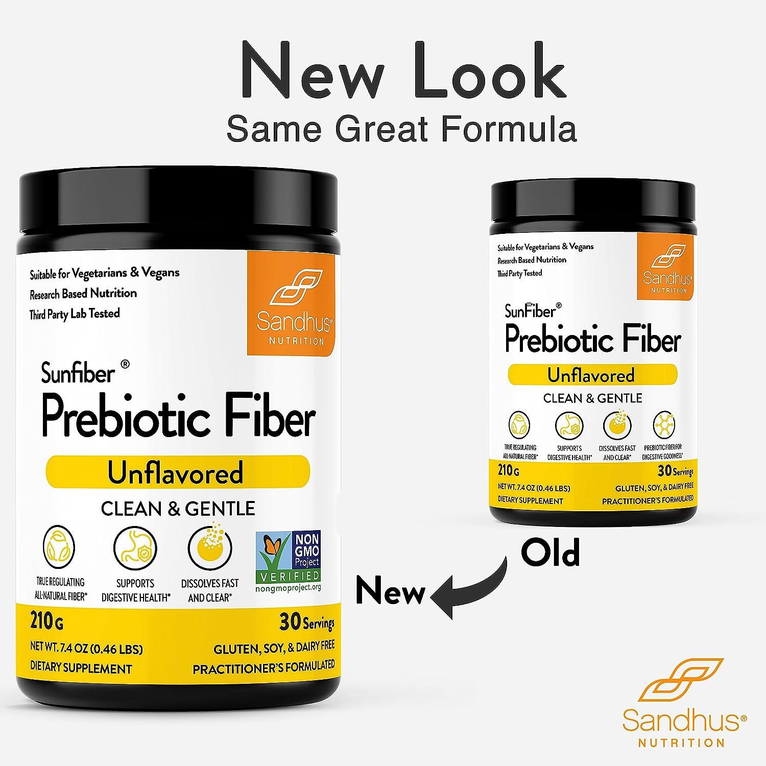 Sandhu's SunFiber Prebiotic Fiber Supplement Powder - Unflavored ...