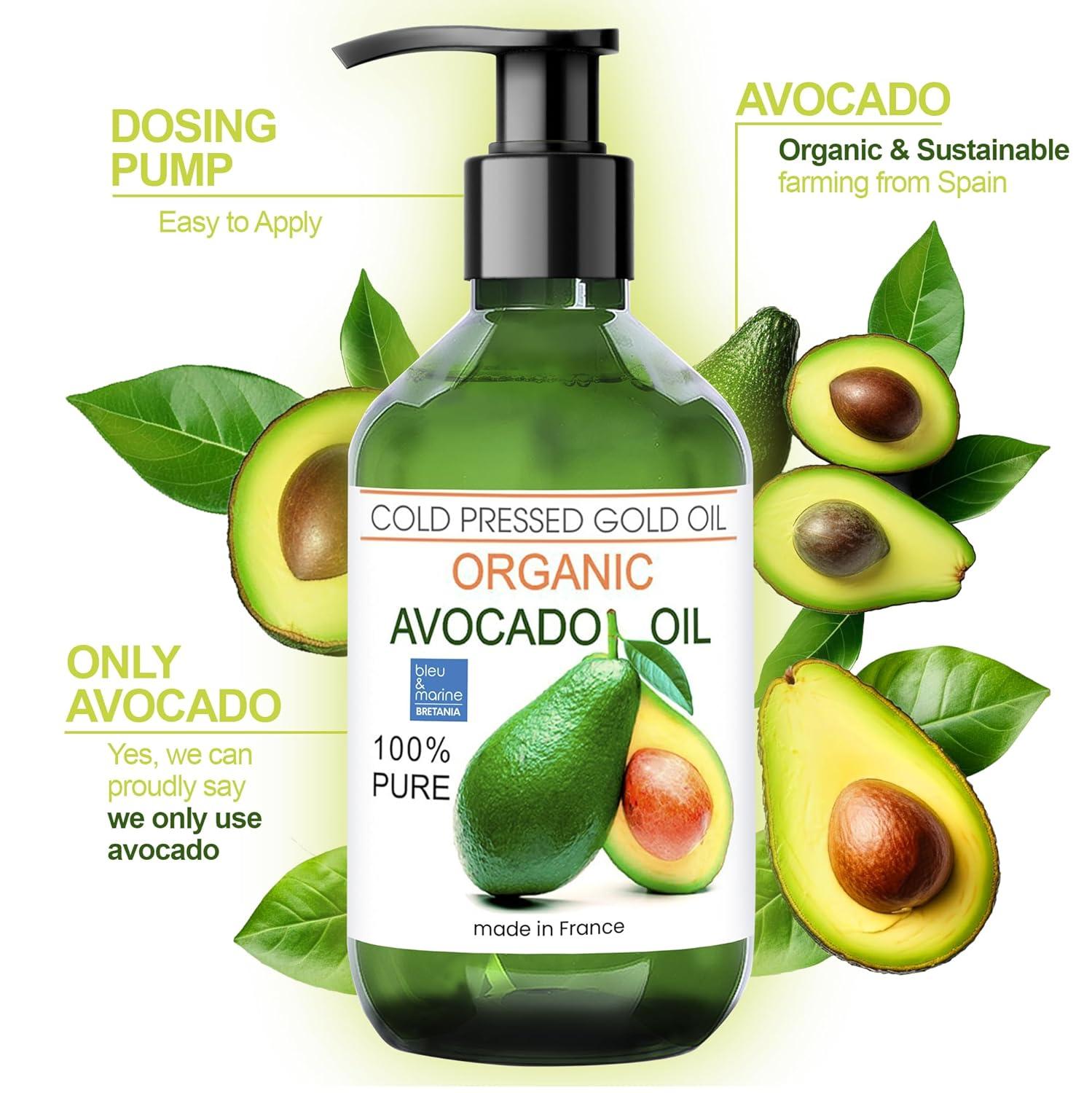 Bio Oil Pure Avocado Oil 1000ml - Organic Cold-Pressed Natural Oil for ...
